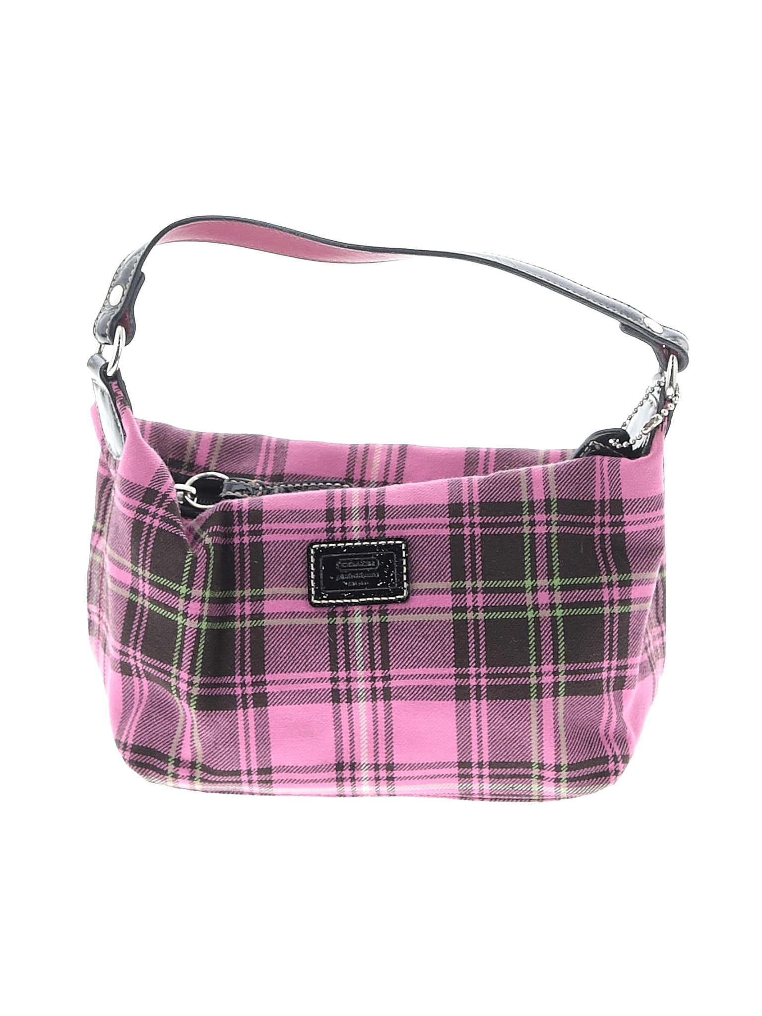 Coach Color Block Plaid Pink Satchel One Size - 78% off | thredUP
