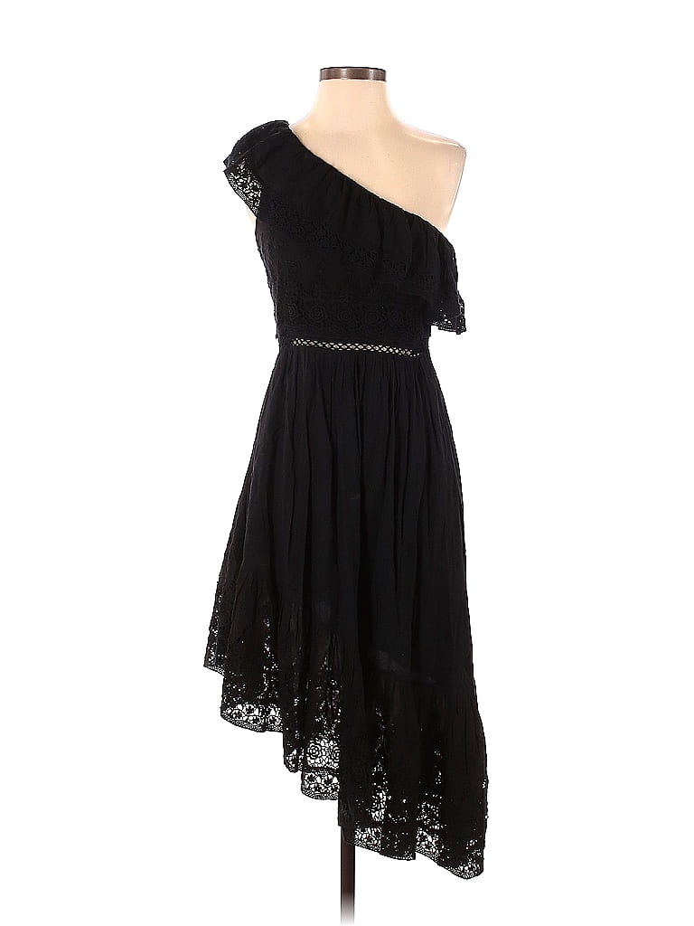 Loveshackfancy 100 Cotton Solid Black Cocktail Dress Size S 77 Off