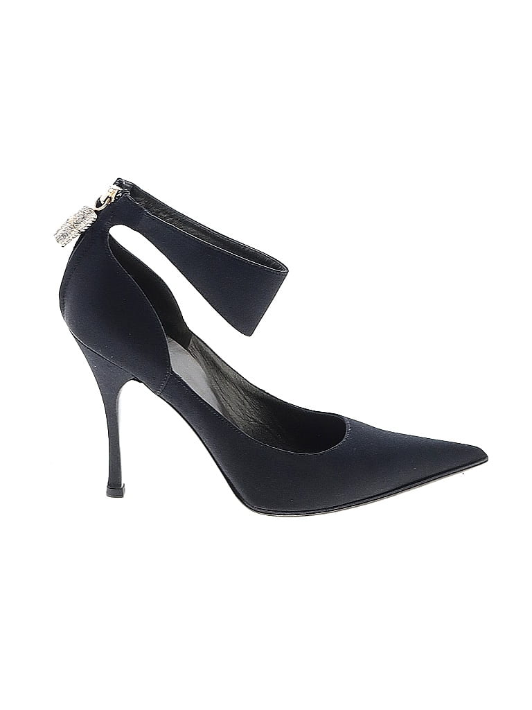 Gucci Solid Black Blue Tom Ford For Gucci Swarovski Bamboo Satin Heels Size 6 12 76 Off