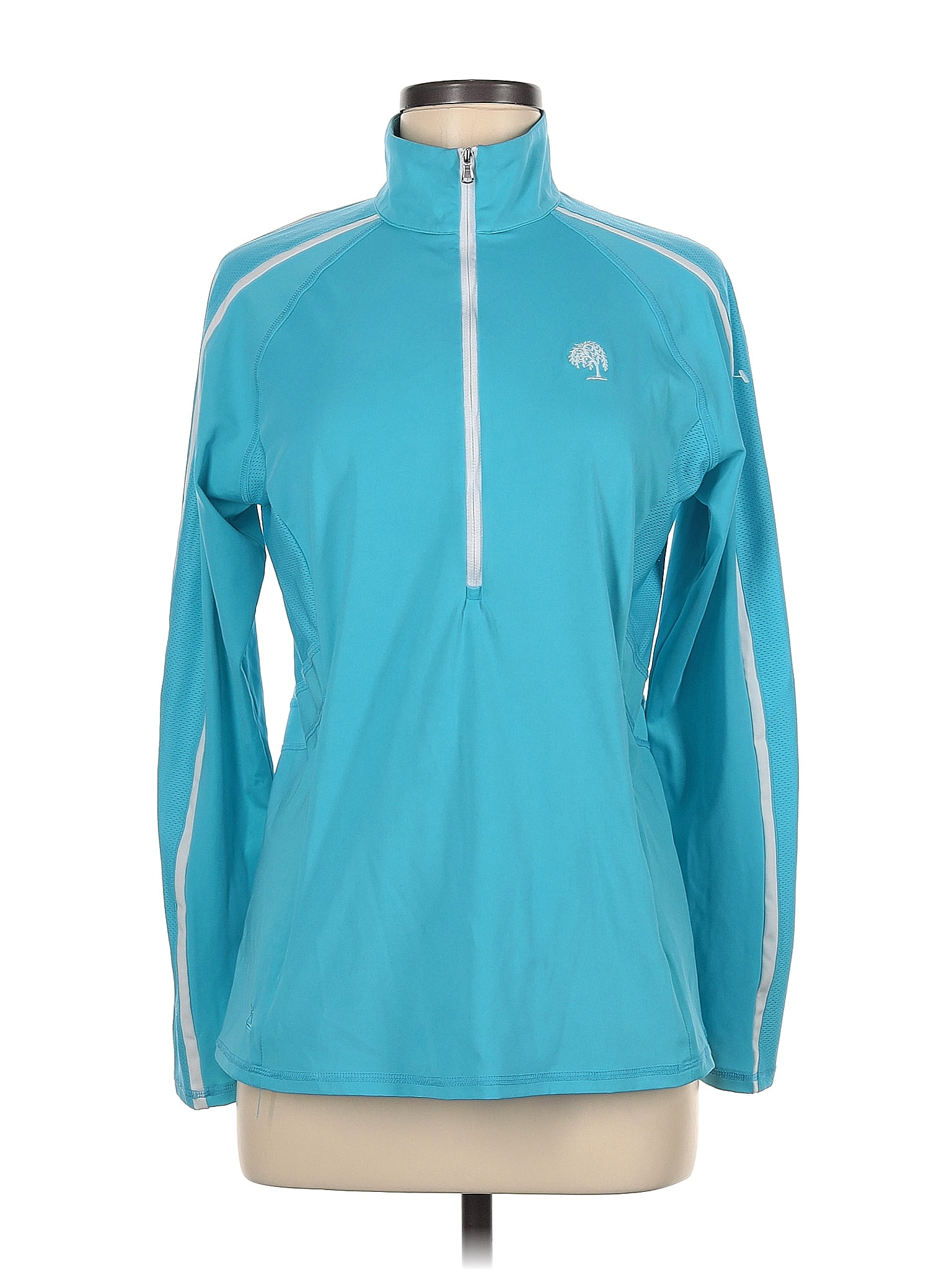 Kate Lord Color Block Solid Blue Teal Track Jacket Size M - 62% off ...