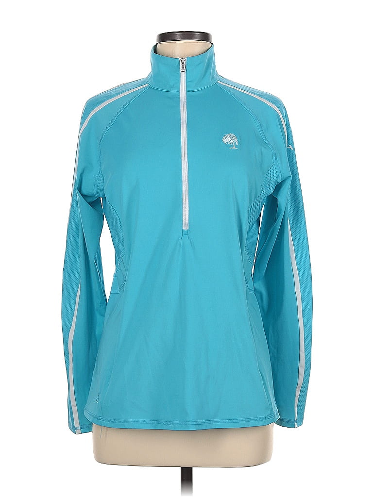 Kate Lord Color Block Solid Blue Teal Track Jacket Size M - 62% off ...