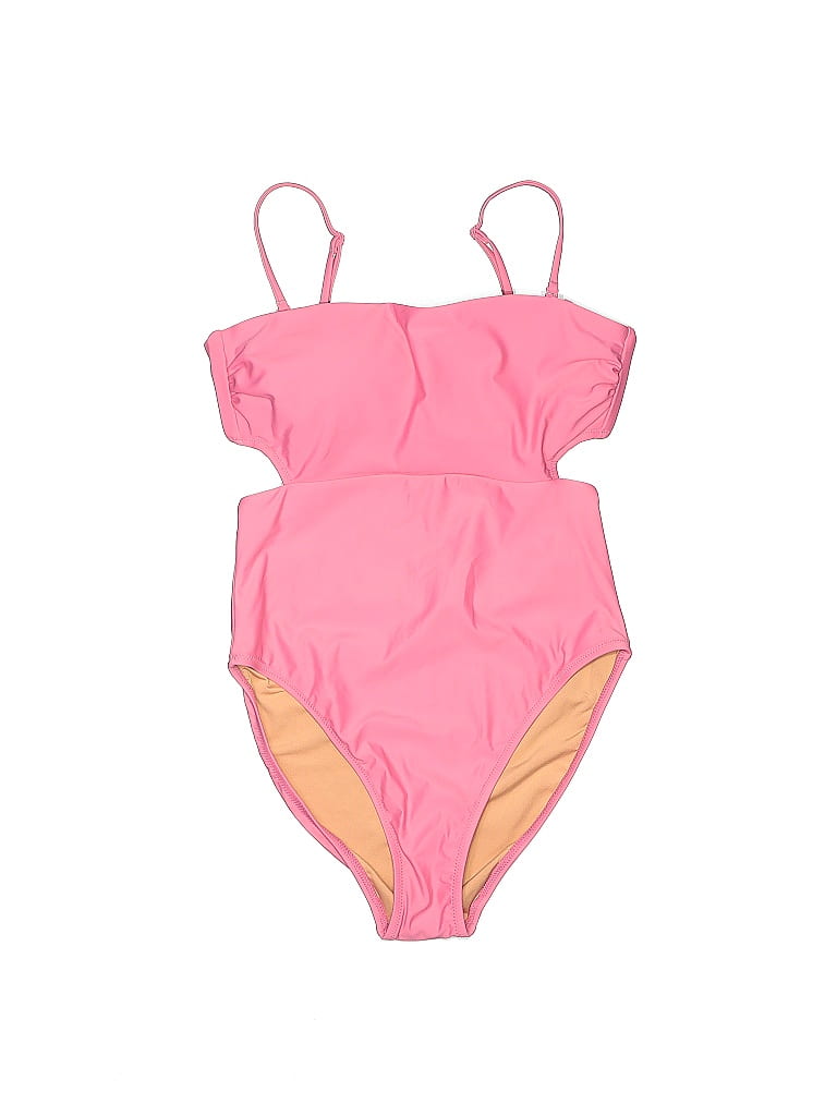 J Crew Solid Pink One Piece Swimsuit Size 6 74 Off Thredup