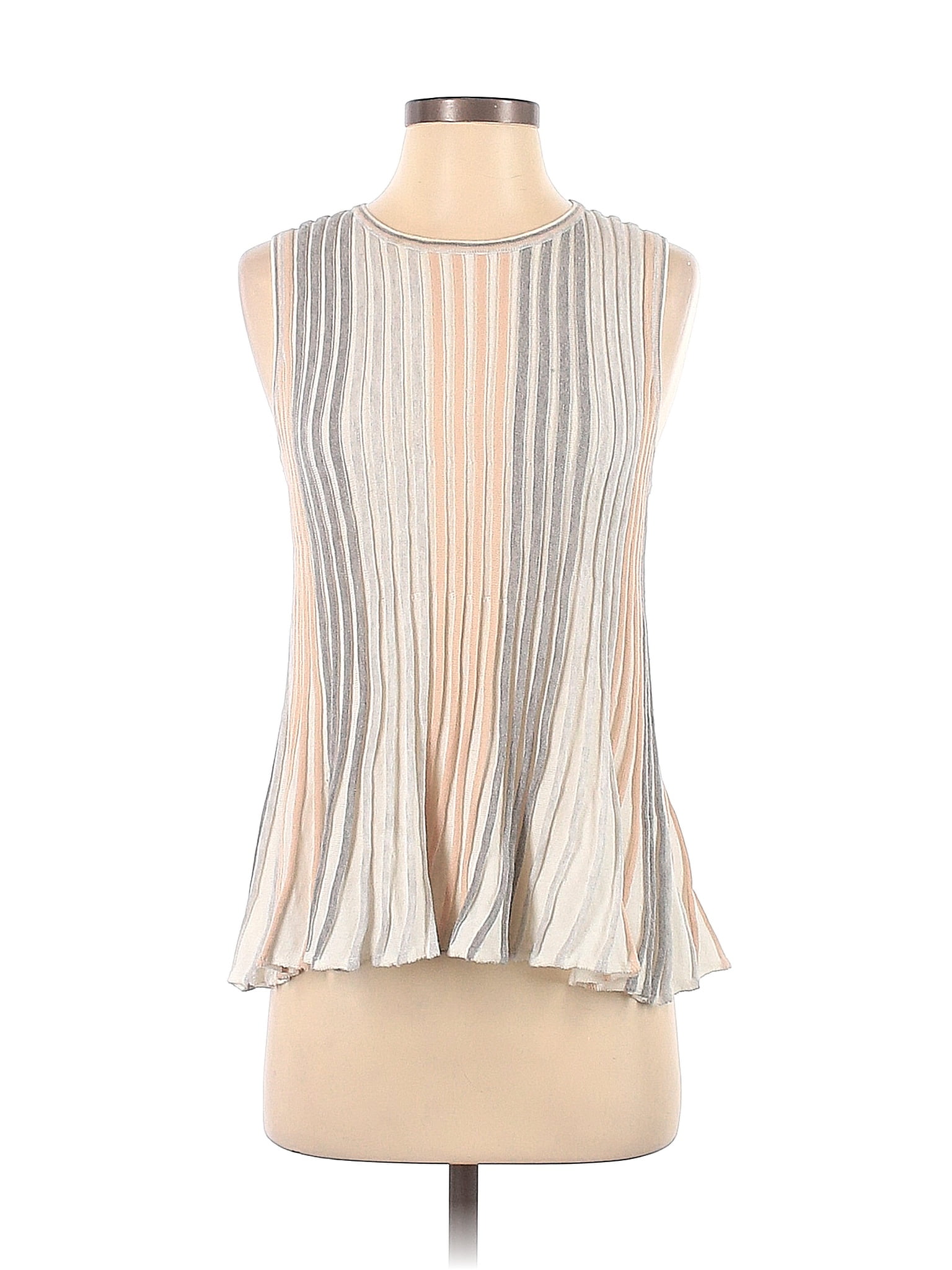Cotton by Autumn Cashmere 100% Cotton Silver Sleeveless Top Size S - 82 ...