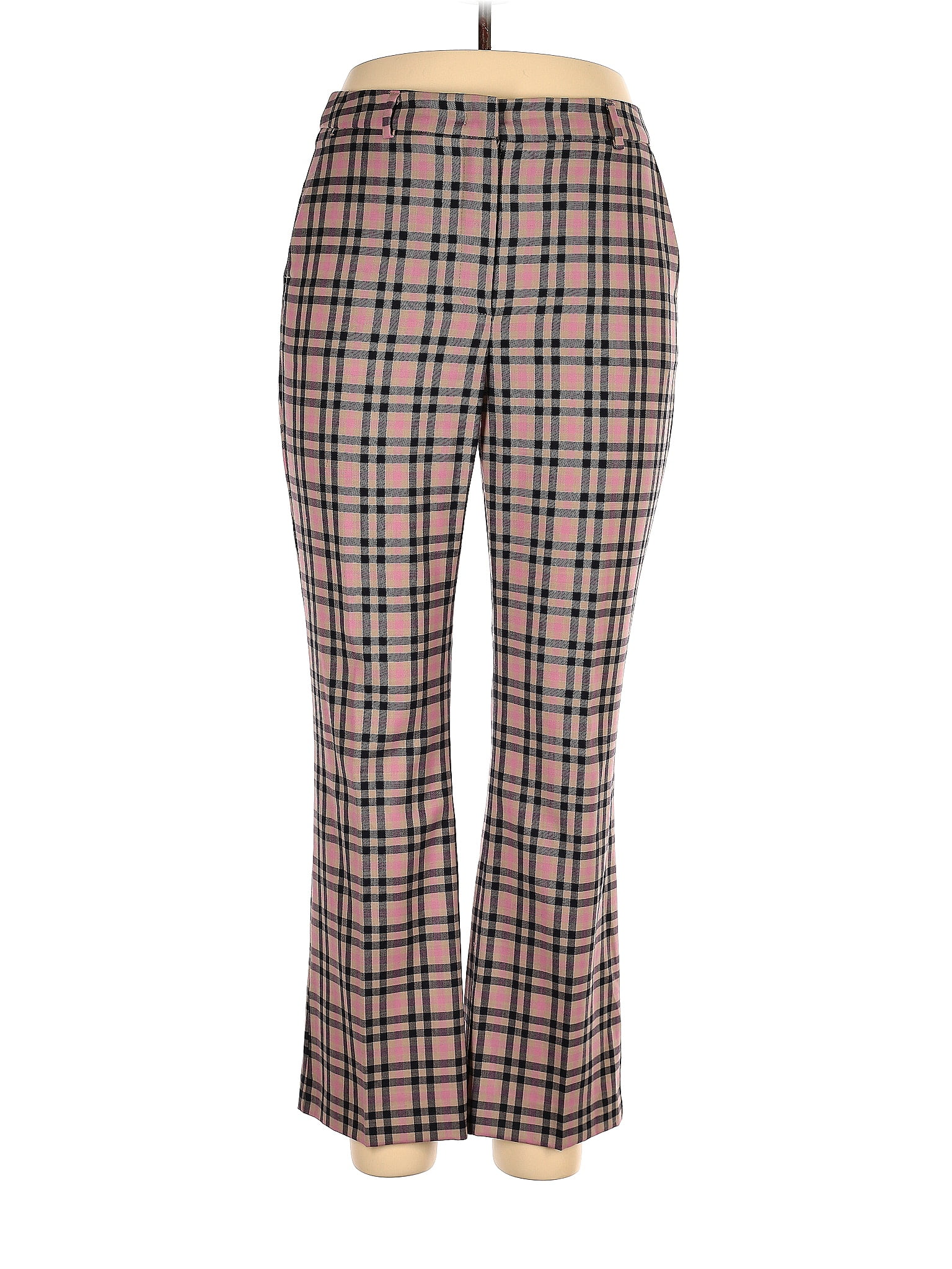 Weekend Max Mara Plaid Multi Color Pink Dress Pants Size 12 - 77% off ...