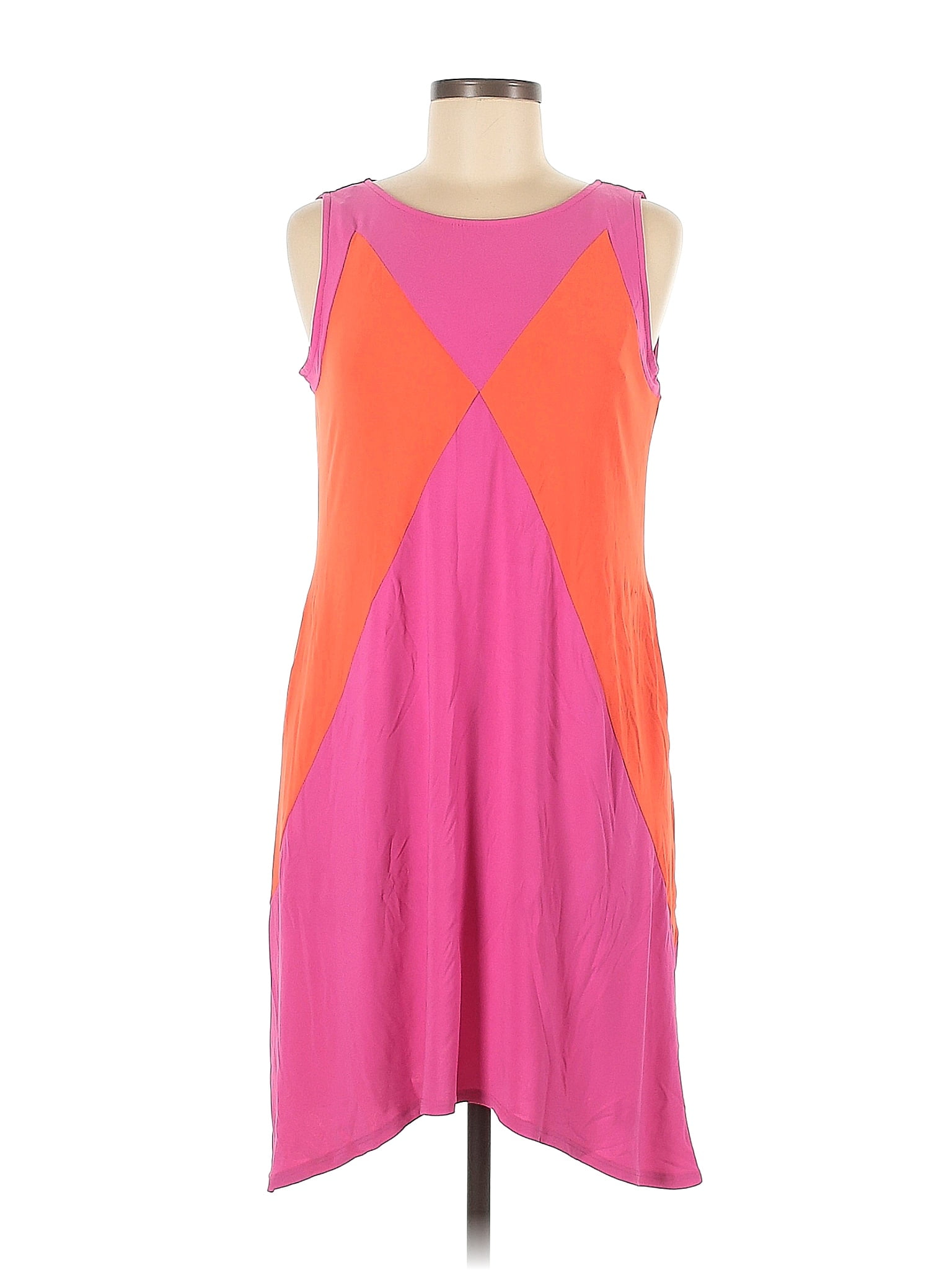 MSK Color Block Multi Color Pink Casual Dress Size M (Petite) - 76% off ...