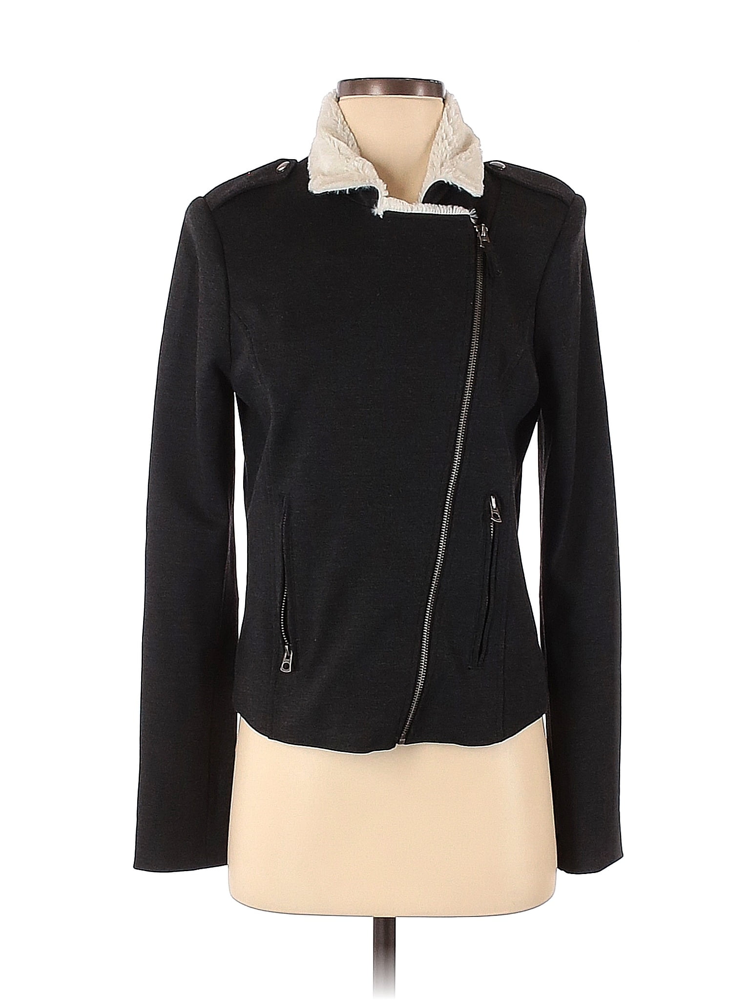 Lucky Brand Solid Black Jacket Size S - 75% off | thredUP