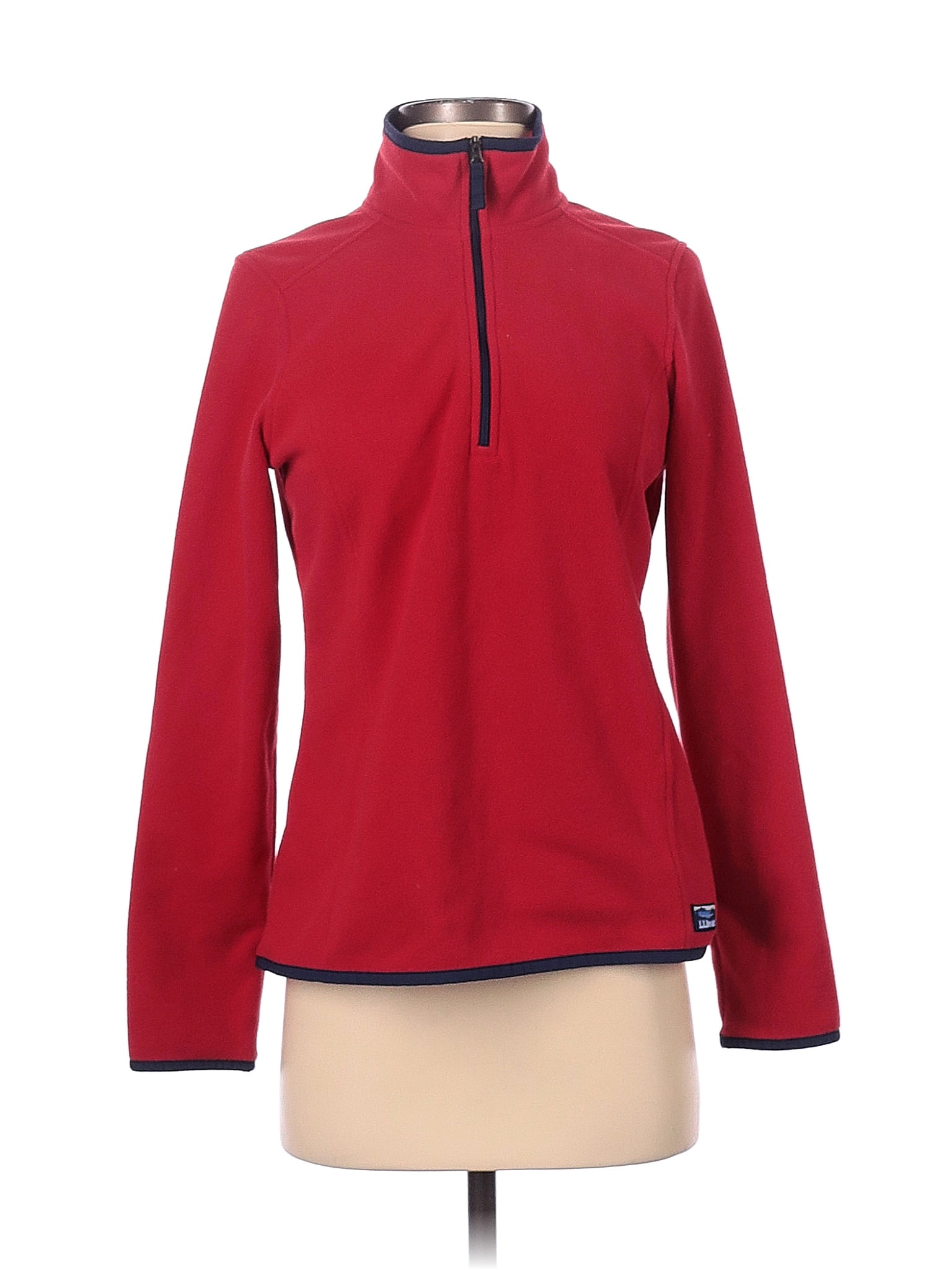 L.L.Bean 100% Recycled Polyester Solid Red Track Jacket Size XS - 55% off | thredUP