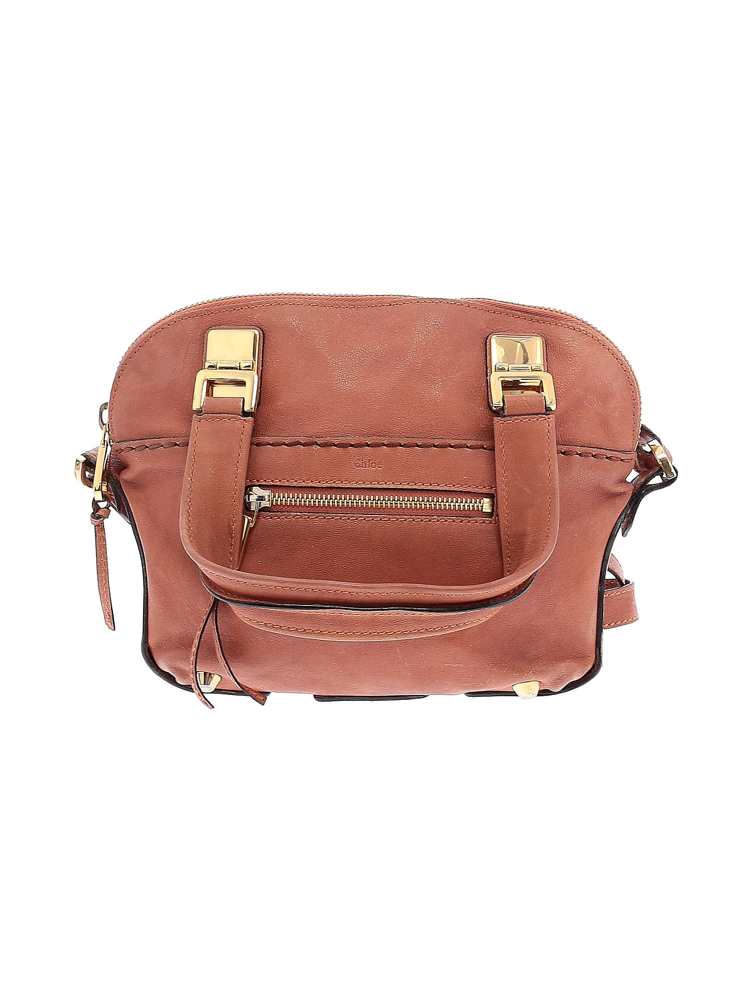 Chloé 100% Leather Solid Brown Leather Small Angie Bag One Size - 84% ...