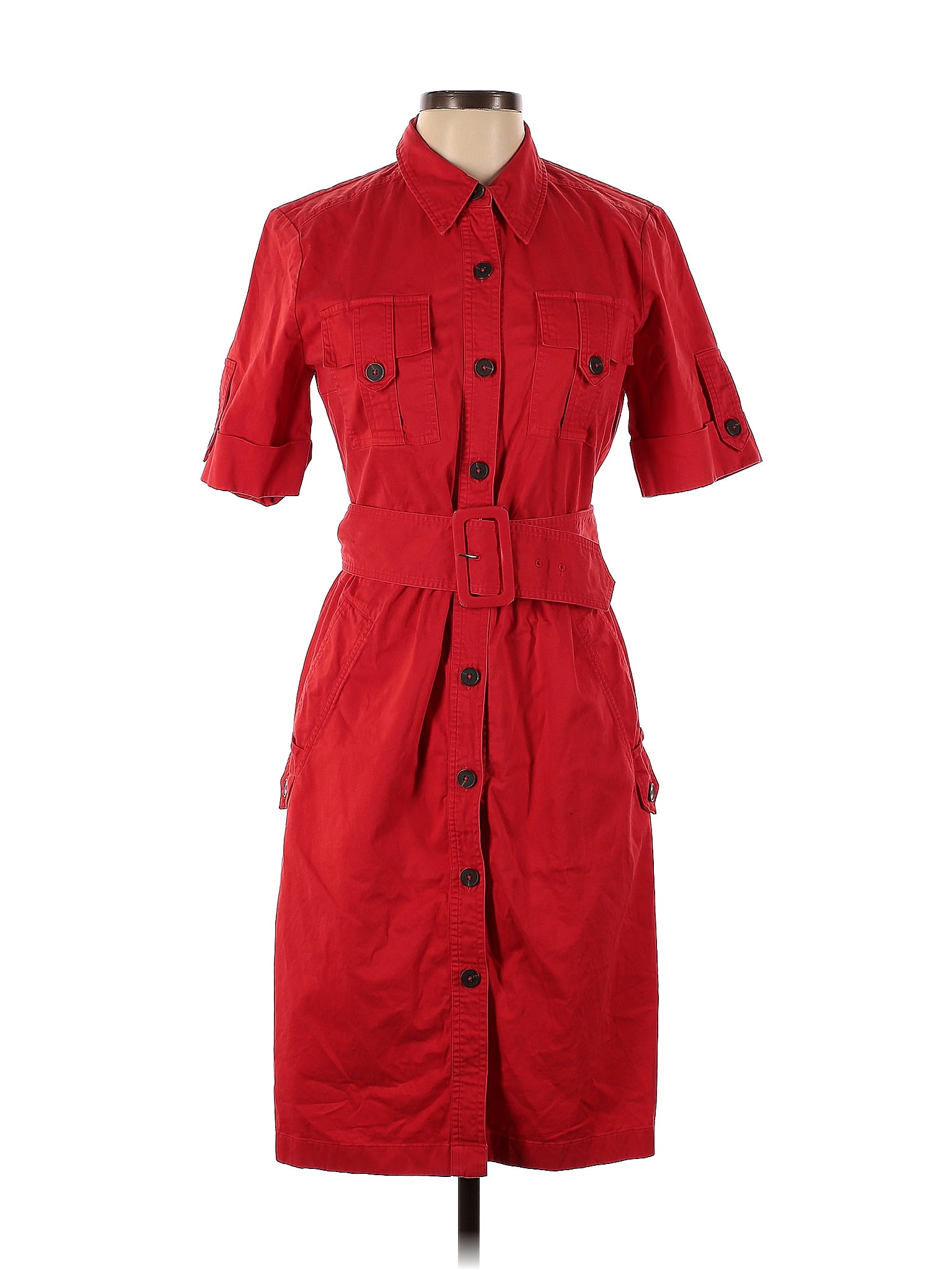 Derek Lam Collective Solid Red Red Utility Dress Size 48 (IT) - 75% off ...