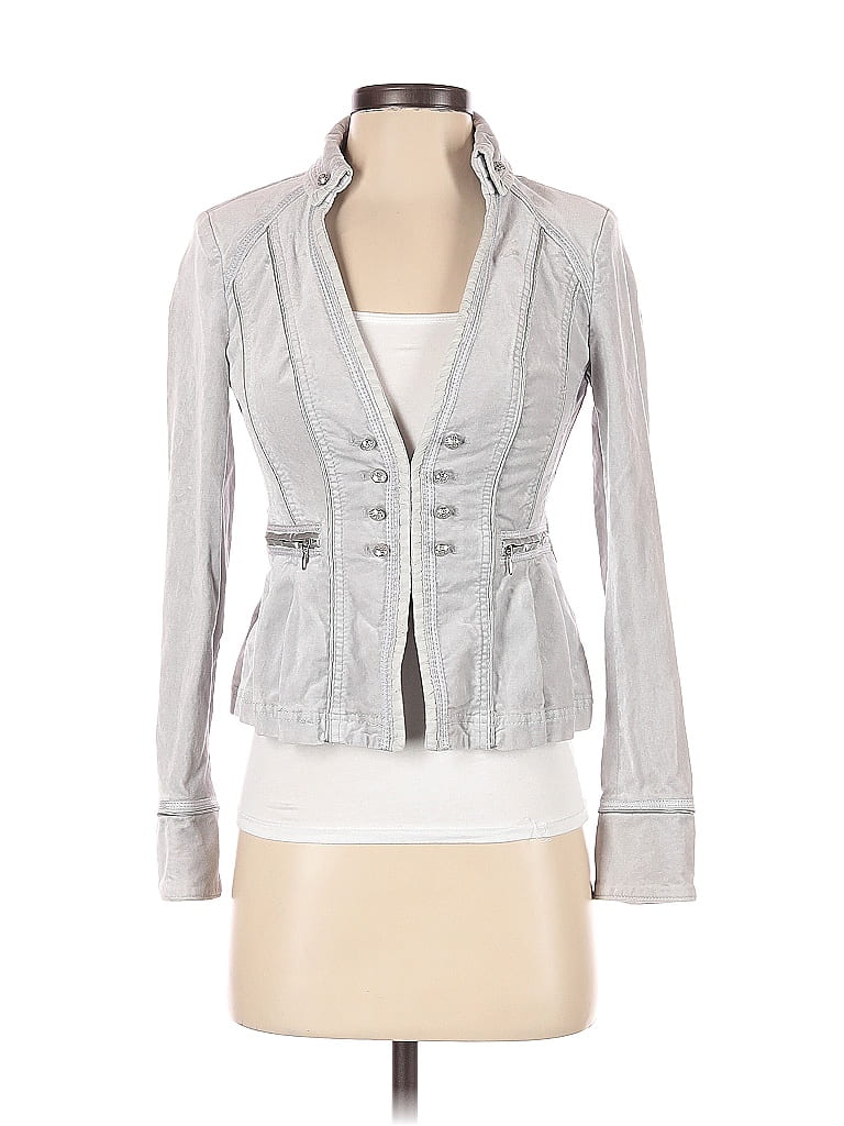 White House Black Market Solid Gray Jacket Size 00 - 70% off | thredUP