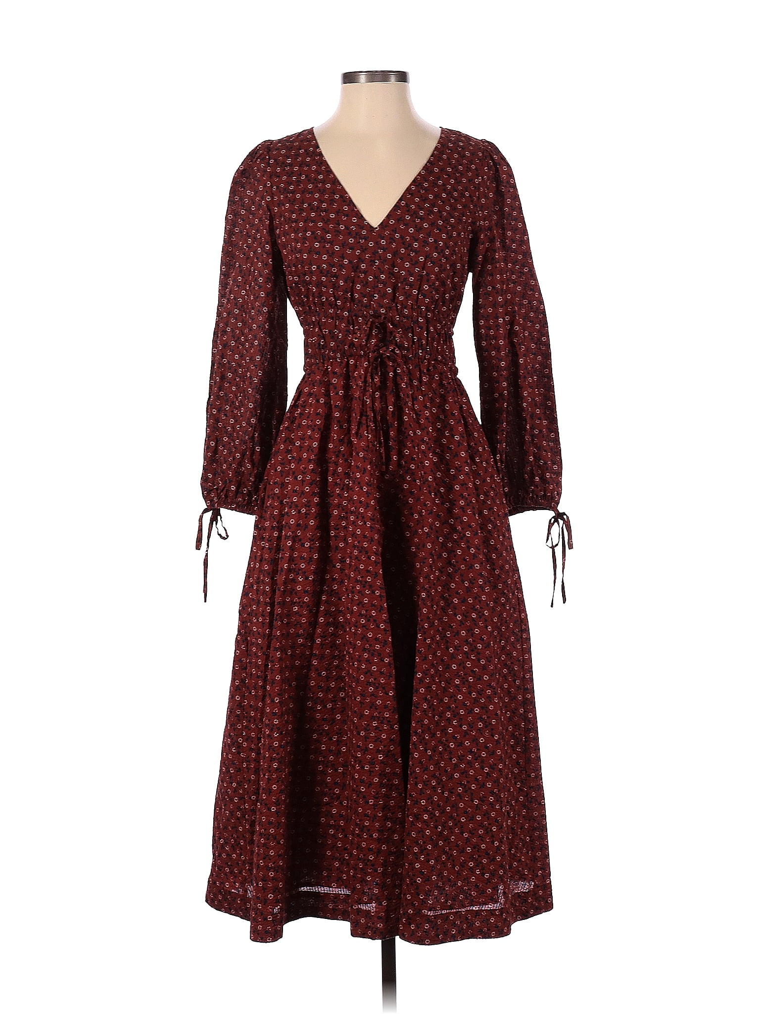 Madewell 100 Cotton Maroon Burgundy Casual Dress Size S 59 Off