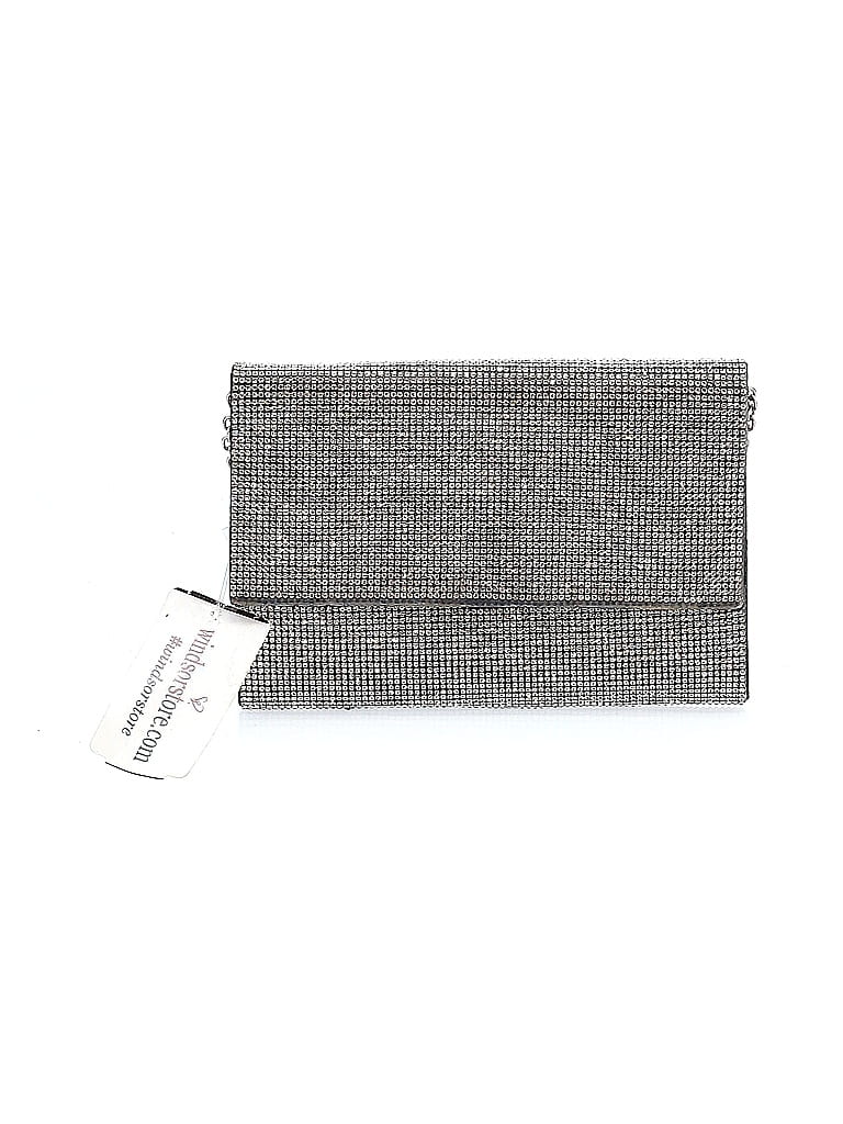 Windsor Solid Gray Silver Clutch One Size - 44% off | thredUP