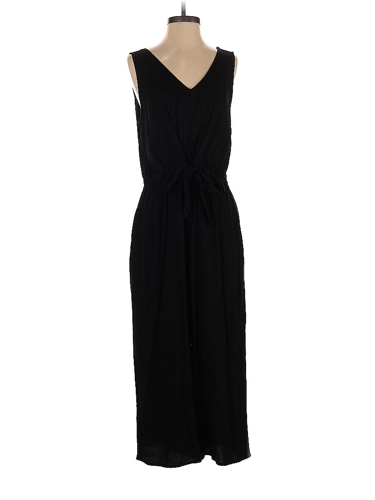 Heyson 100 Rayon Solid Black Casual Dress Size L 46 Off Thredup
