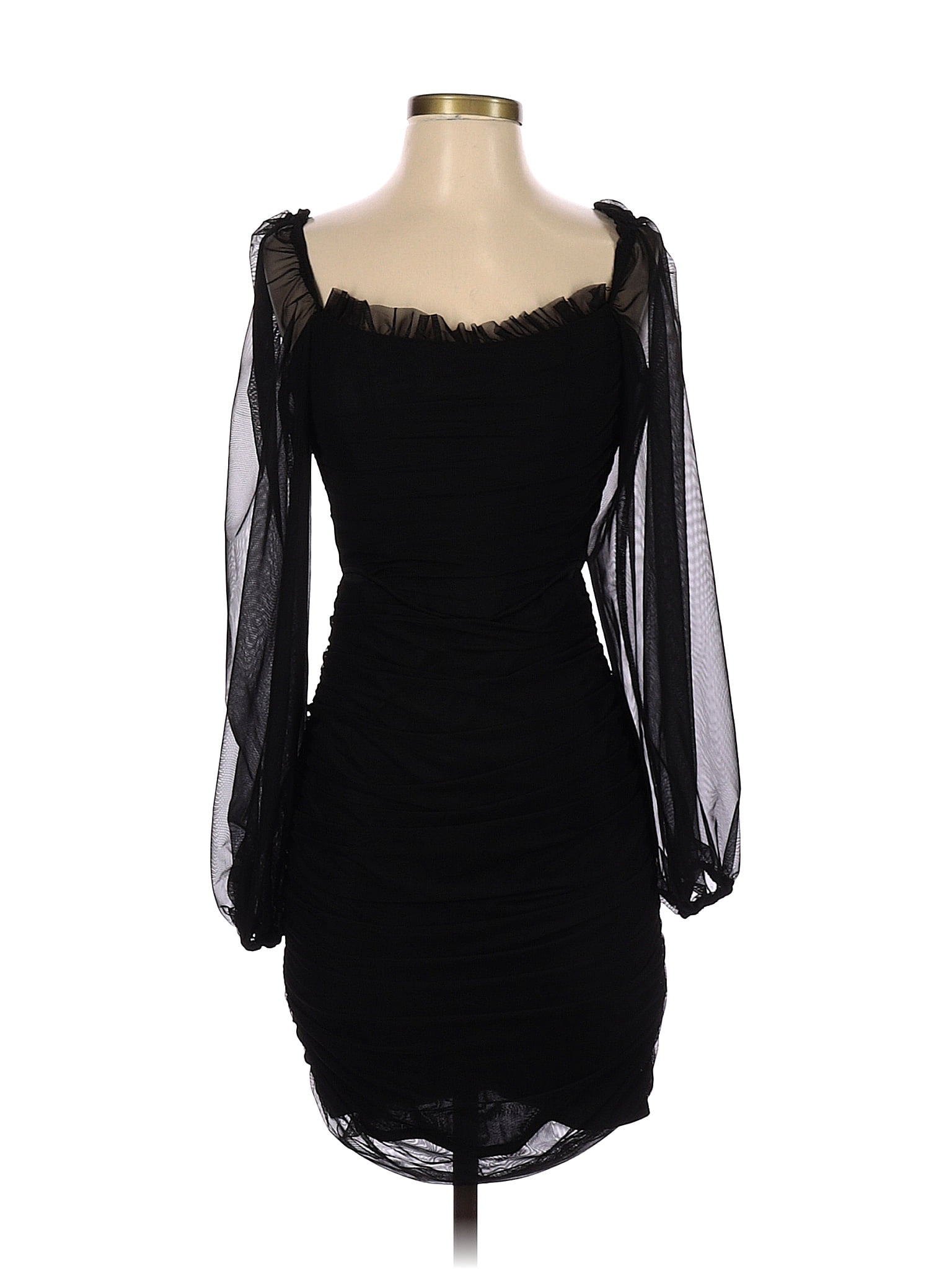 Missguided Solid Black Cocktail Dress Size 6 62 Off Thredup