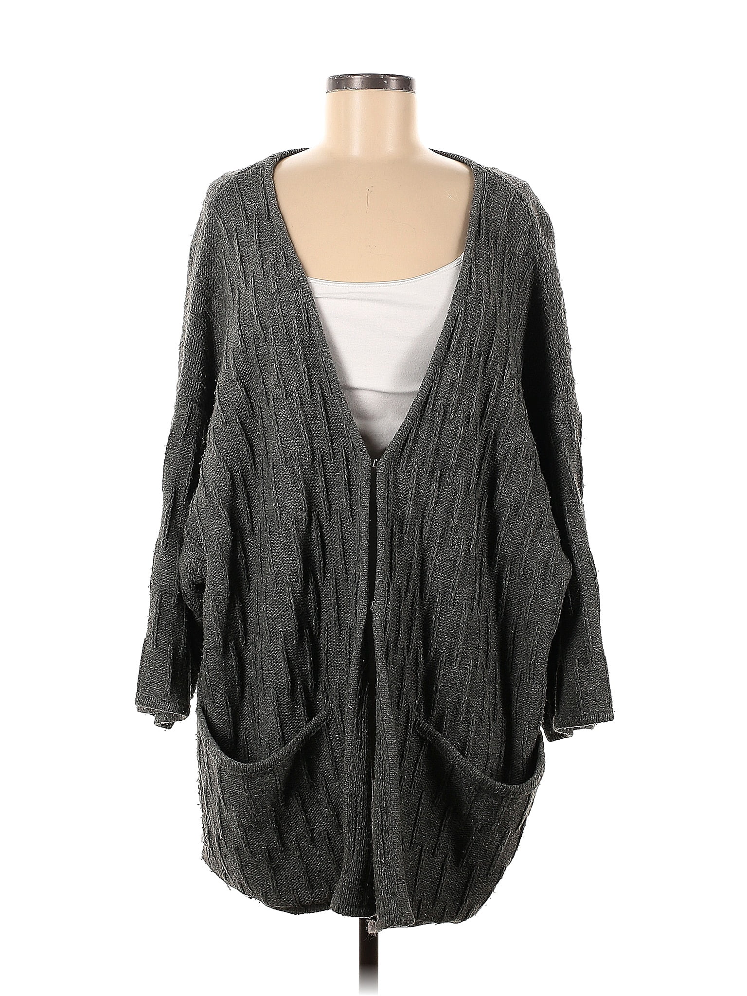 Opening Ceremony Color Block Marled Gray Wool Cardigan Size M - 87% off ...