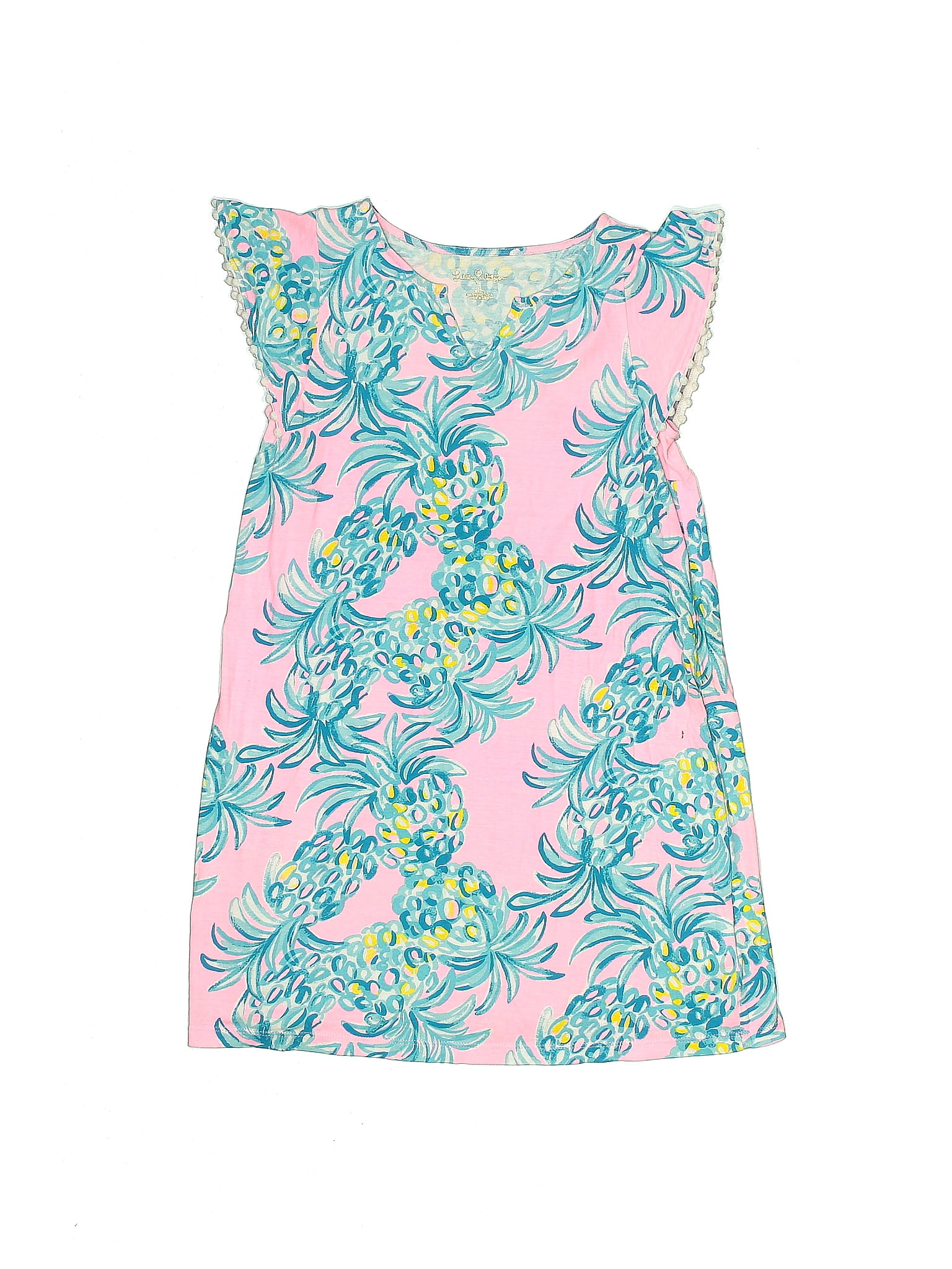 Lilly Pulitzer 100 Cotton Floral Pink Dress Size 8 10 64 Off