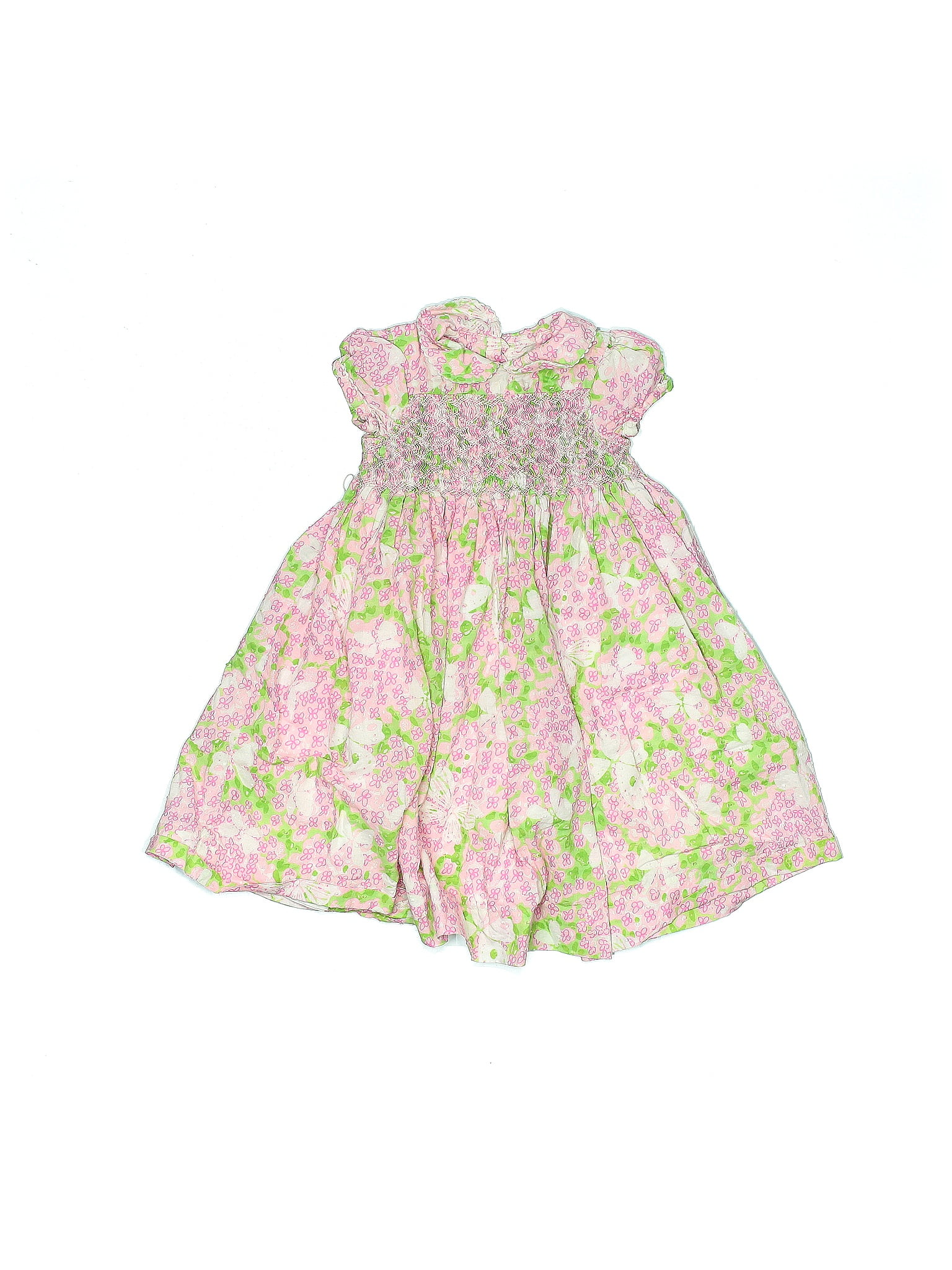 Lilly Pulitzer 100 Cotton Floral Pink Dress Size 2t 69 Off Thredup