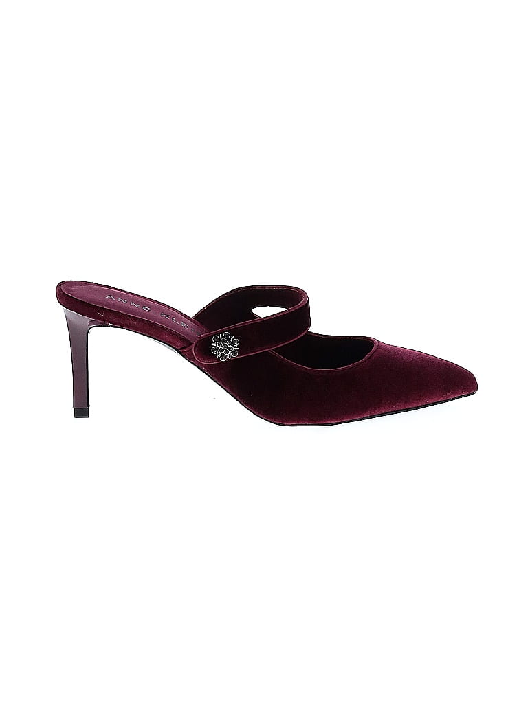 Anne Klein Solid Maroon Burgundy Mule/Clog Size 8 - 70% off | ThredUp