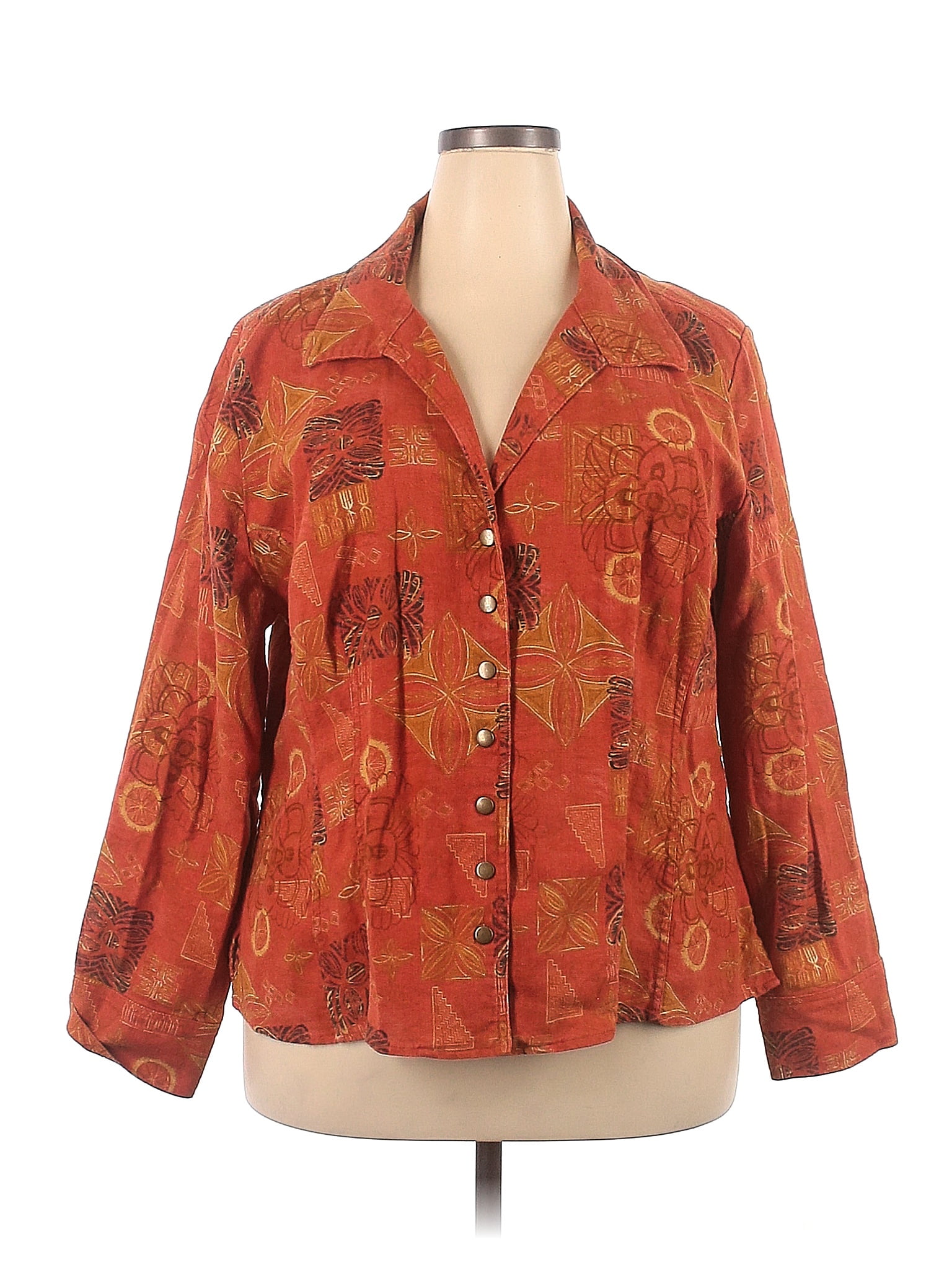 Christopher & Banks Orange Jacket Size 2X (Plus) - 66% off | thredUP