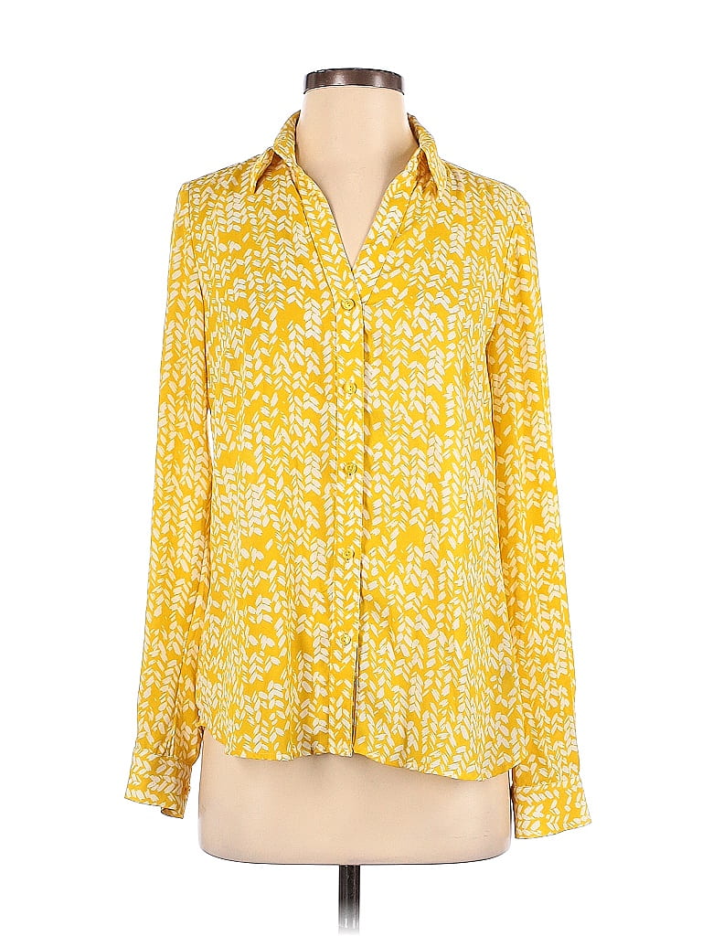 The Limited 100 Polyester Yellow Long Sleeve Blouse Size S 79 Off