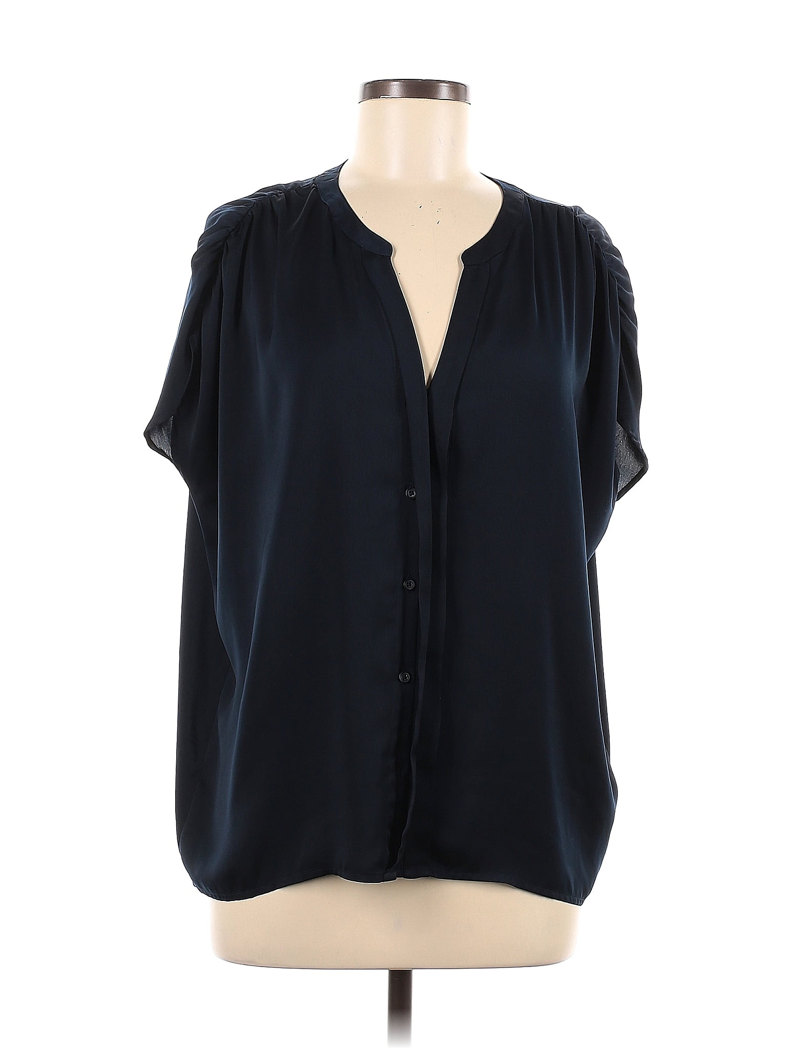 Ann Taylor Loft 100 Polyester Black Sleeveless Blouse Size M 84 Off