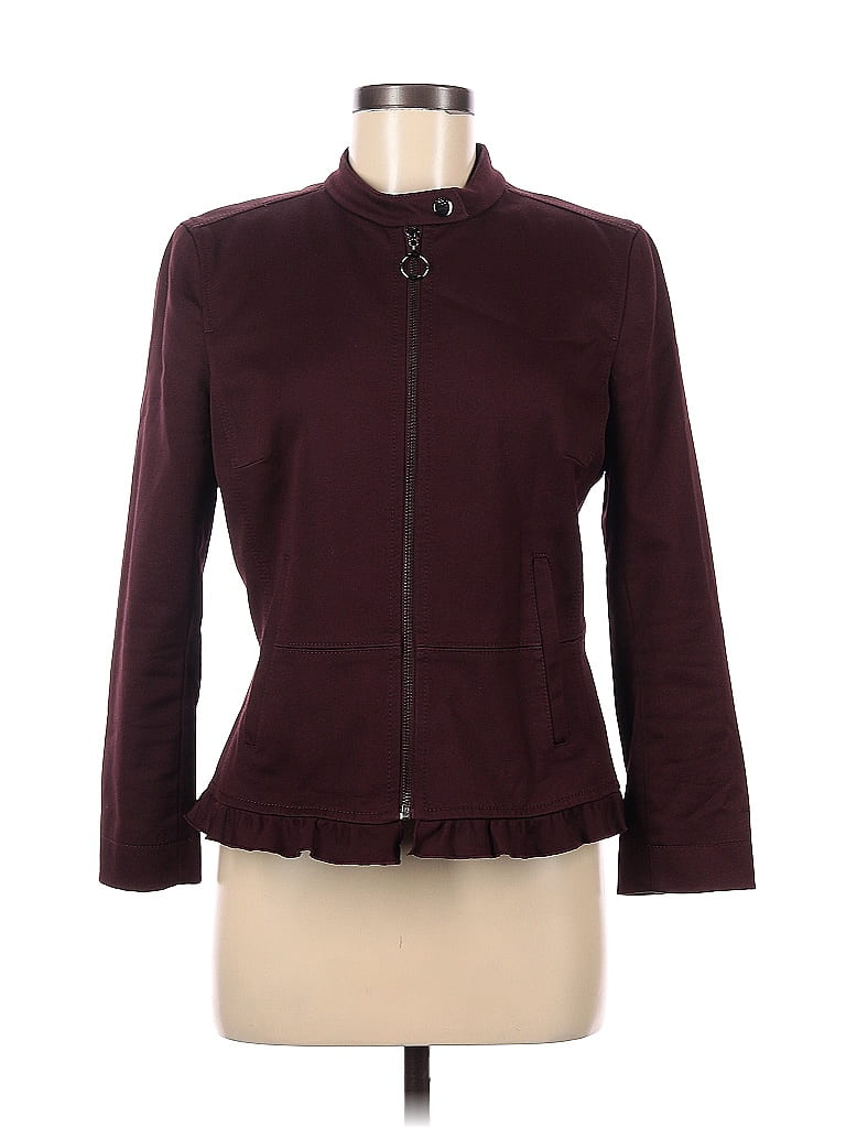 Ann Taylor Burgundy Jacket Size 8 - 87% off | ThredUp
