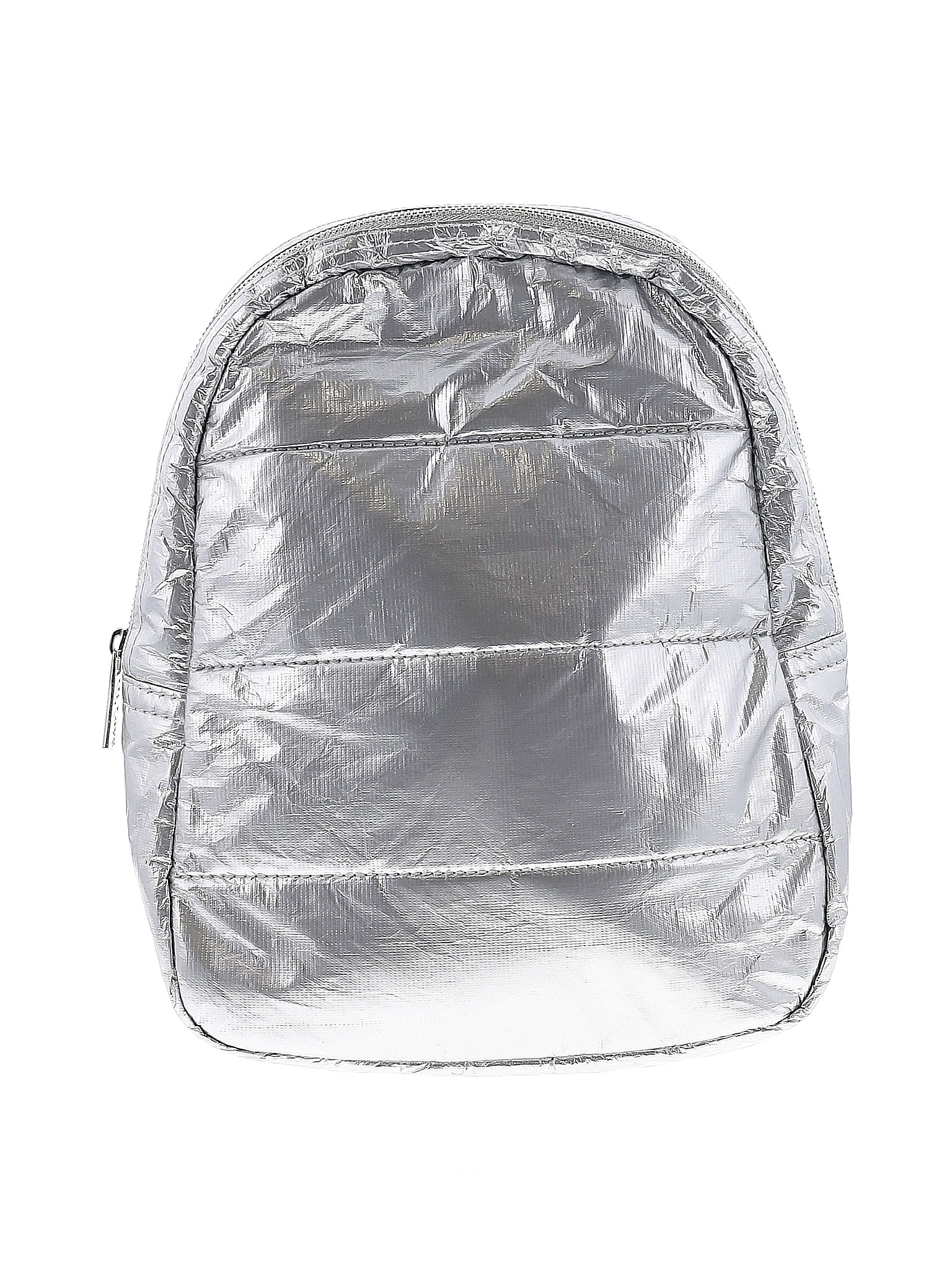 Assorted Brands Solid Metallic Silver Backpack One Size - 56% off | thredUP
