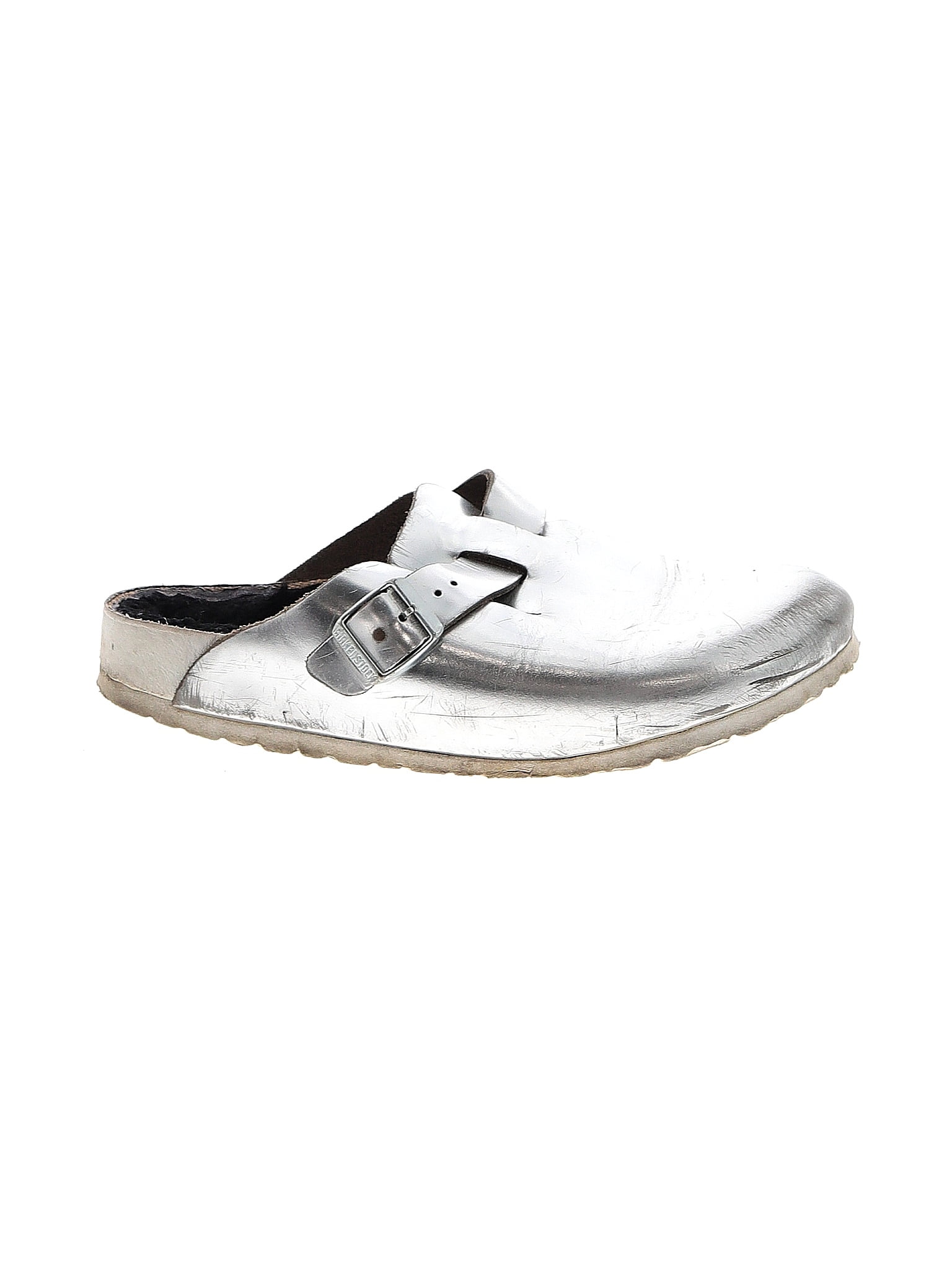 Birkenstock Silver Mule Clog Size 39 Eu 64 Off Thredup