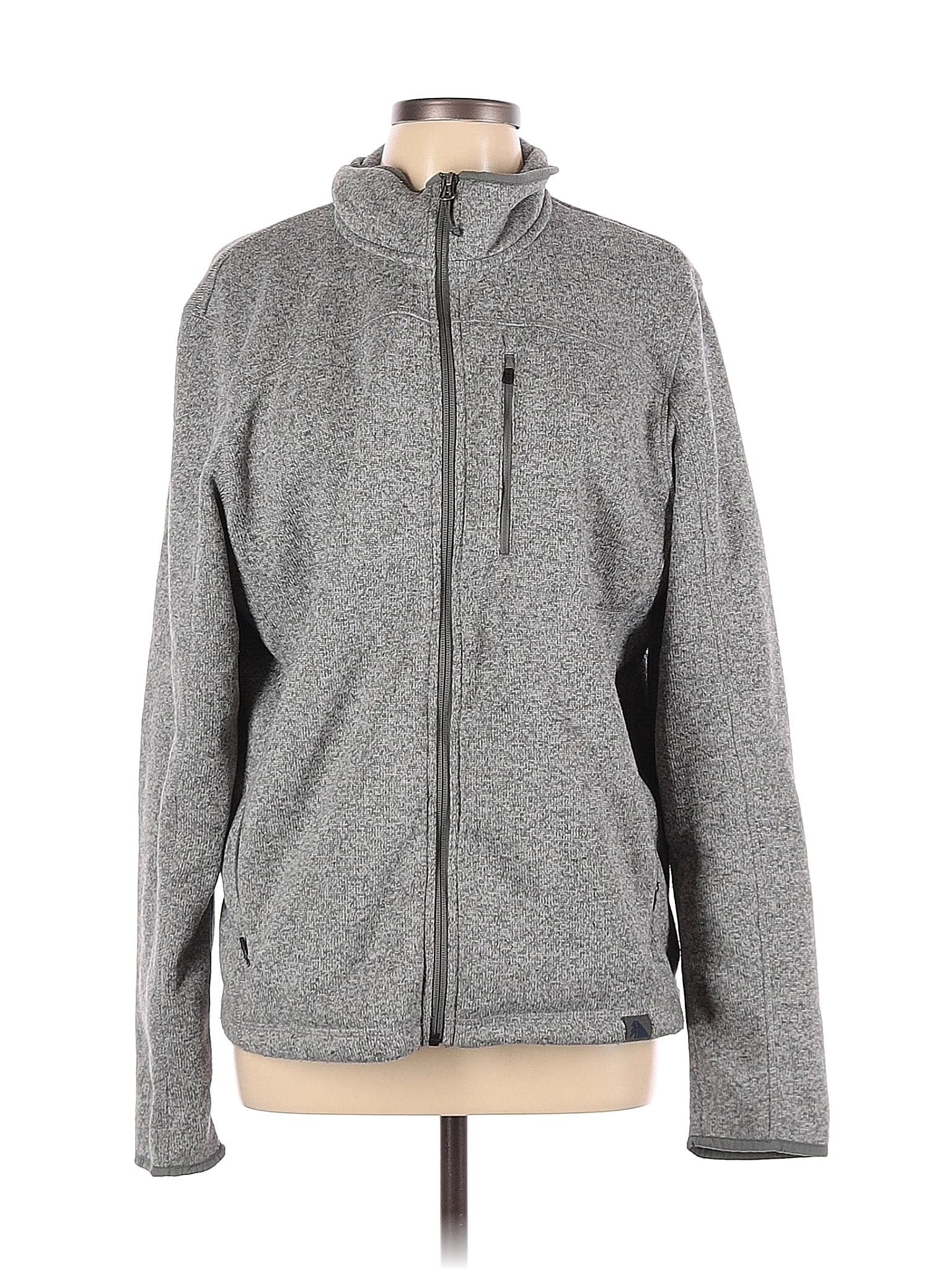 L.L.Bean 100% Polyester Solid Gray Jacket Size L - 53% off | thredUP