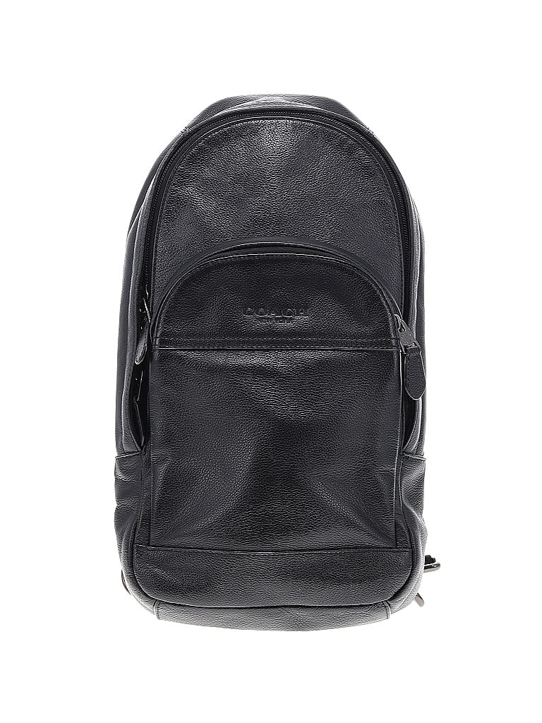 Coach Factory 100% Leather Solid Black Leather Backpack One Size - 61% ...