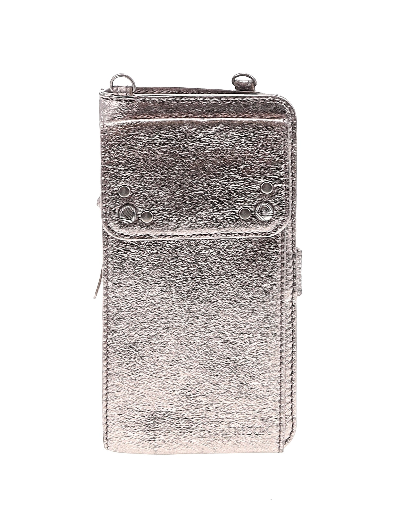 The Sak 100% Leather Solid Metallic Silver Leather Crossbody Bag One ...