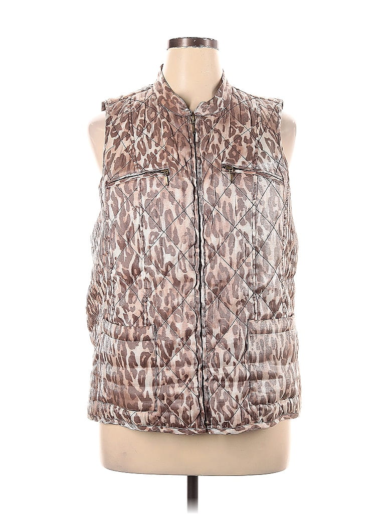 Chico's Multi Color Brown Vest Size XL (3) - 80% off | thredUP