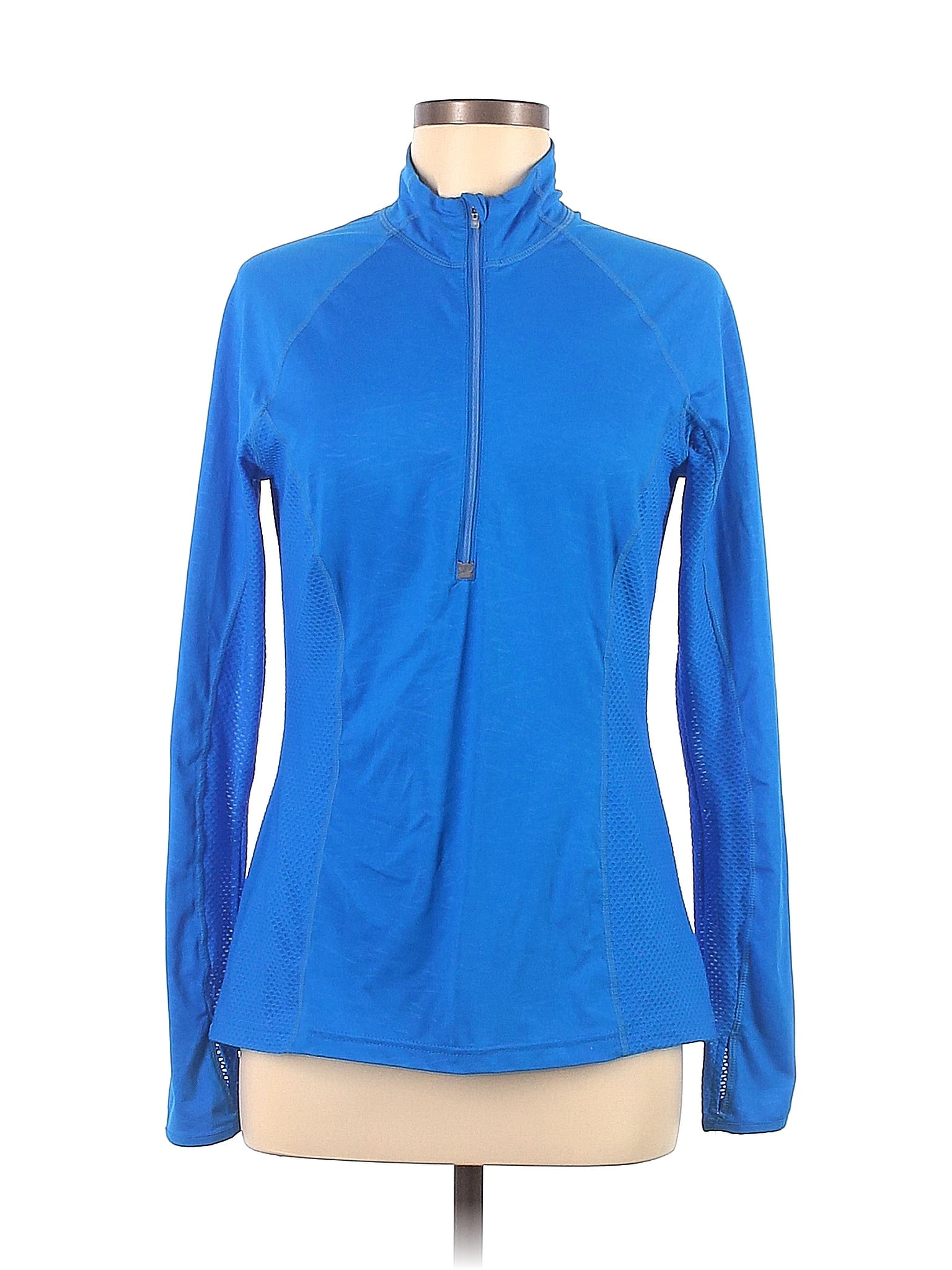 Athleta Solid Blue Track Jacket Size M - 60% off | thredUP