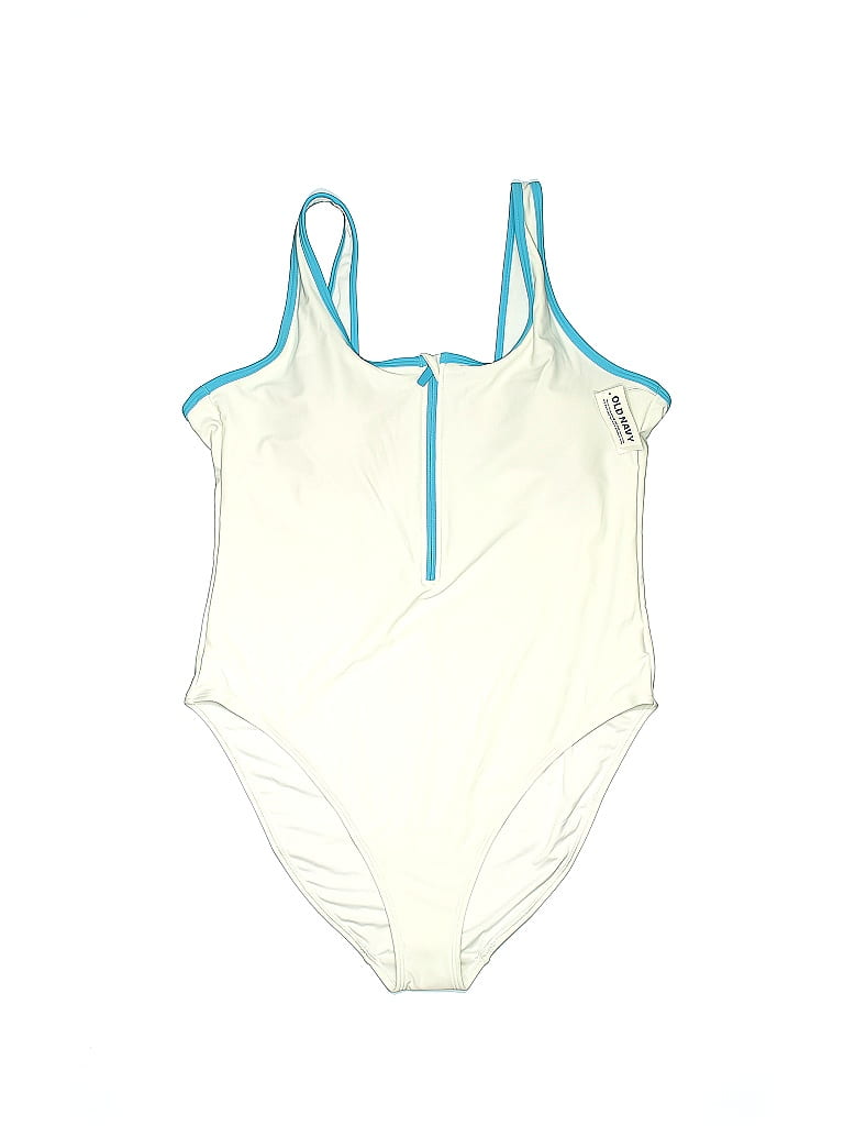 Old Navy Solid Ivory One Piece Swimsuit Size Xl 44 Off Thredup
