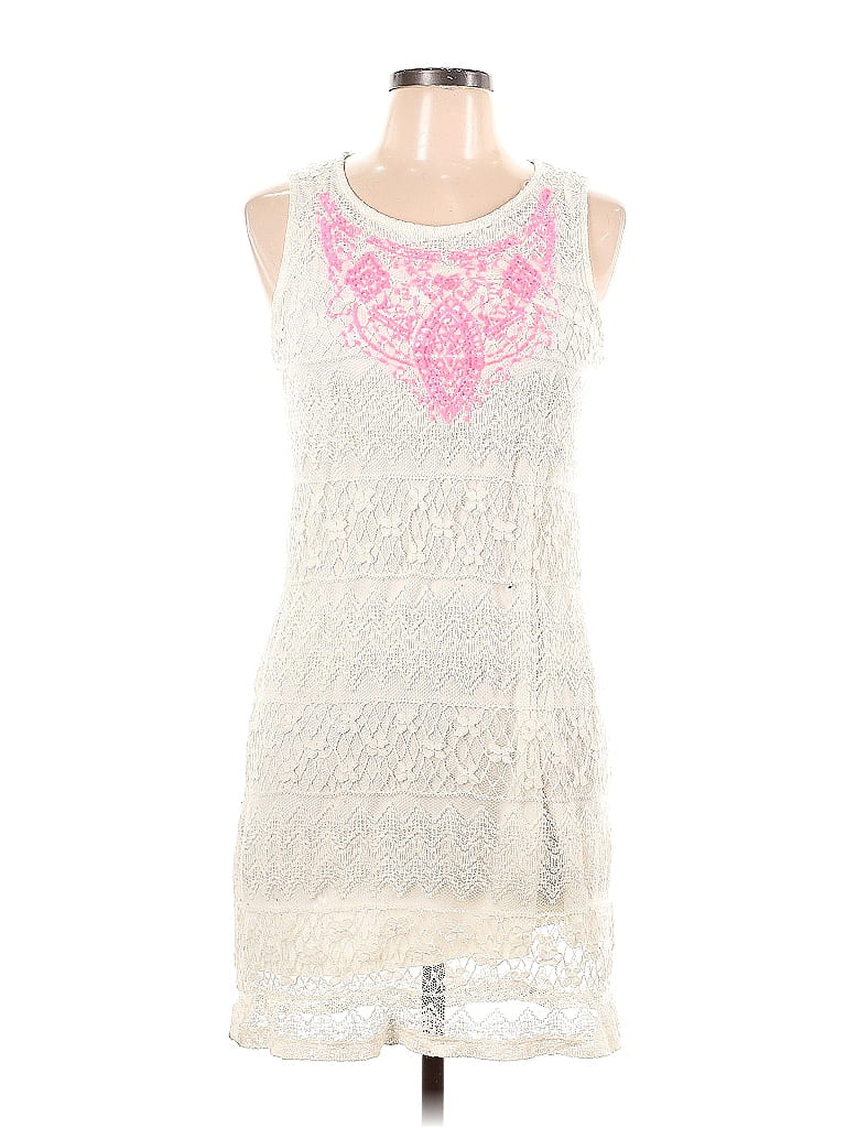 Xhilaration Solid White Casual Dress Size L 44 Off Thredup