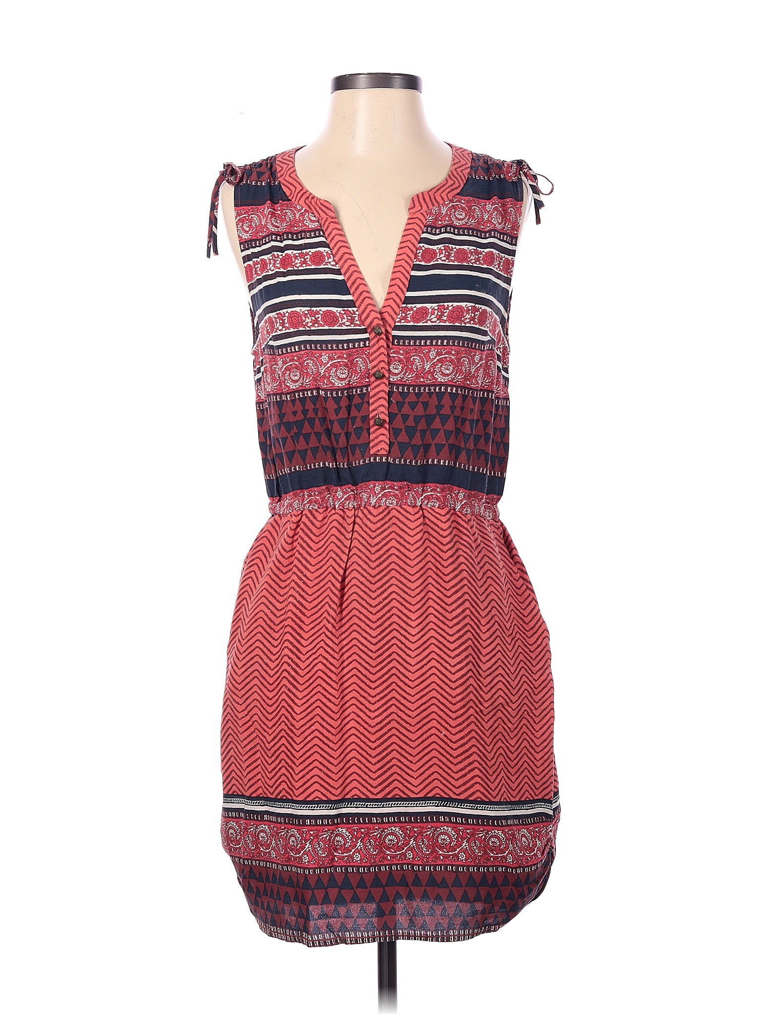 Lucky Brand 100% Rayon Jacquard Fair Isle Aztec Or Tribal Print Red ...
