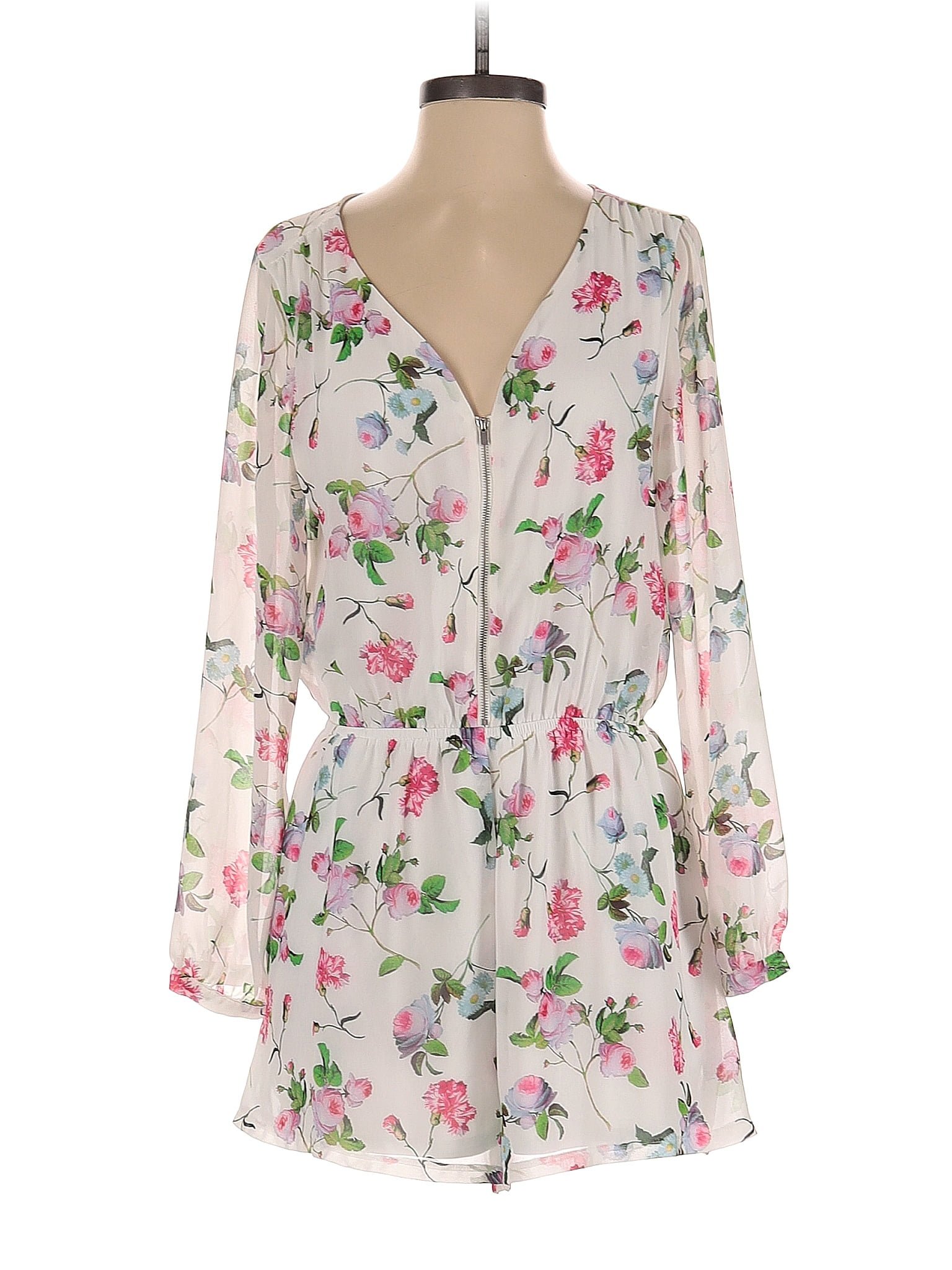 Express Outlet 100% Polyester Floral White Romper Size M - 50% off ...