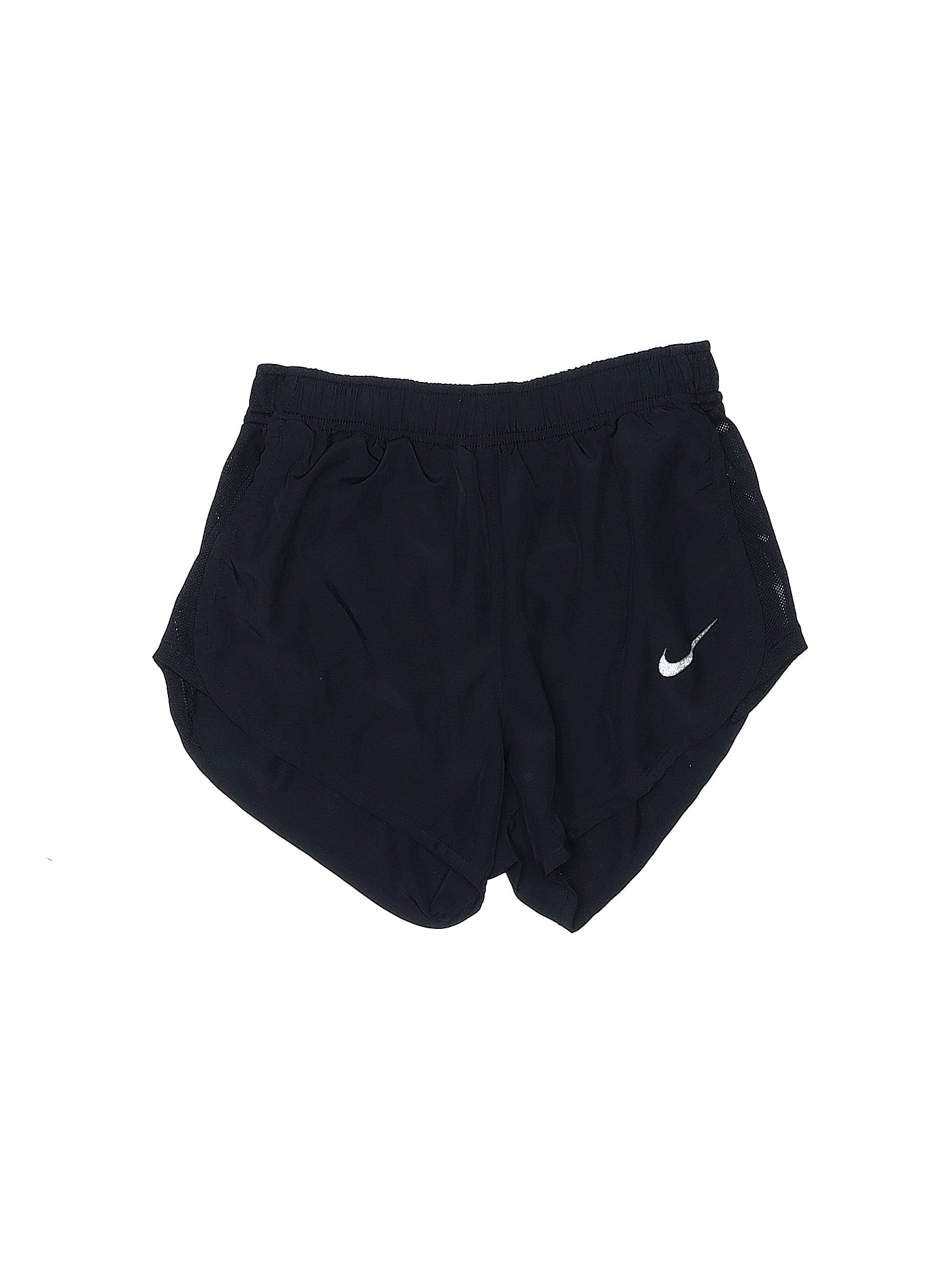 Nike 100% Polyester Color Block Solid Black Blue Athletic Shorts Size S ...