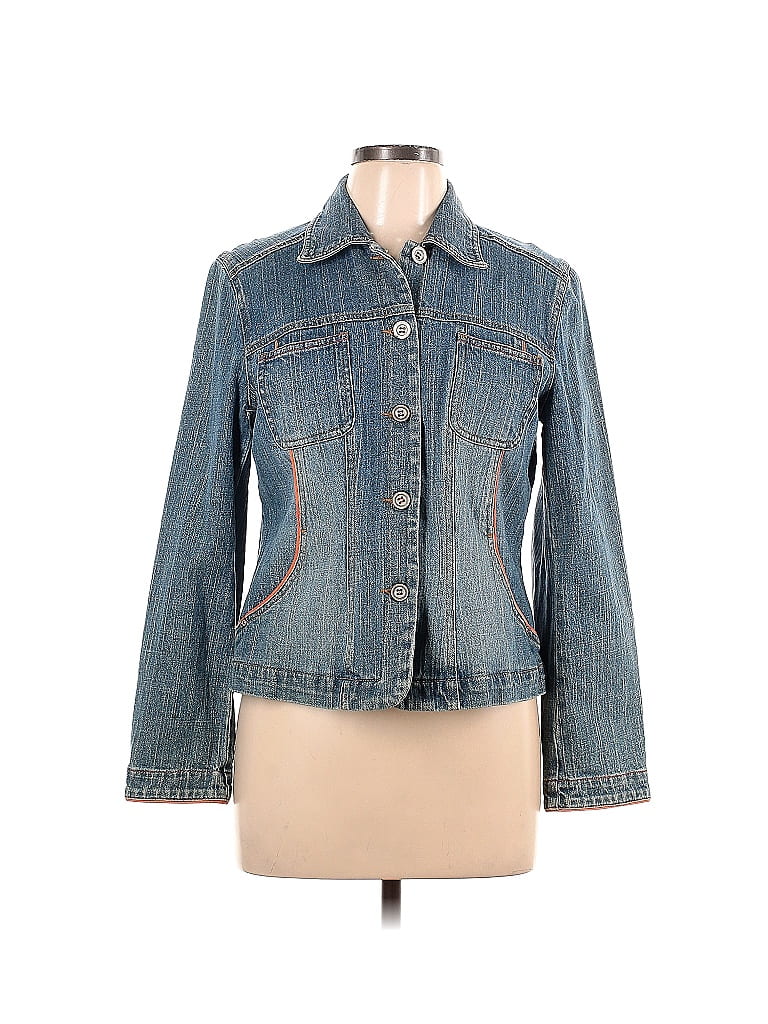 Sigrid Olsen Solid Blue Denim Jacket Size 10 - 77% off | thredUP