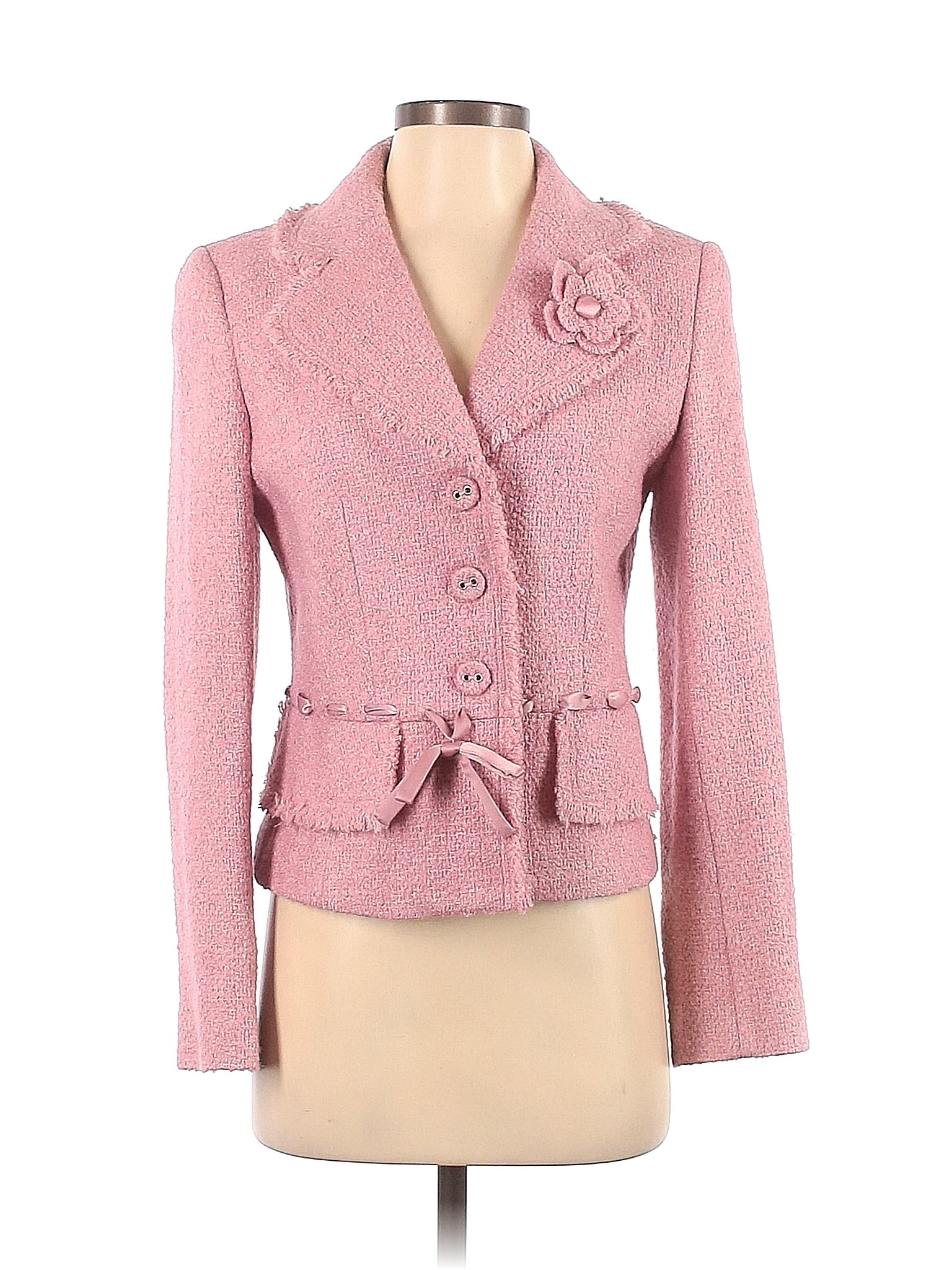 Sandra Angelozzi Solid Pink Blazer Size 36 (EU) - 69% off | thredUP