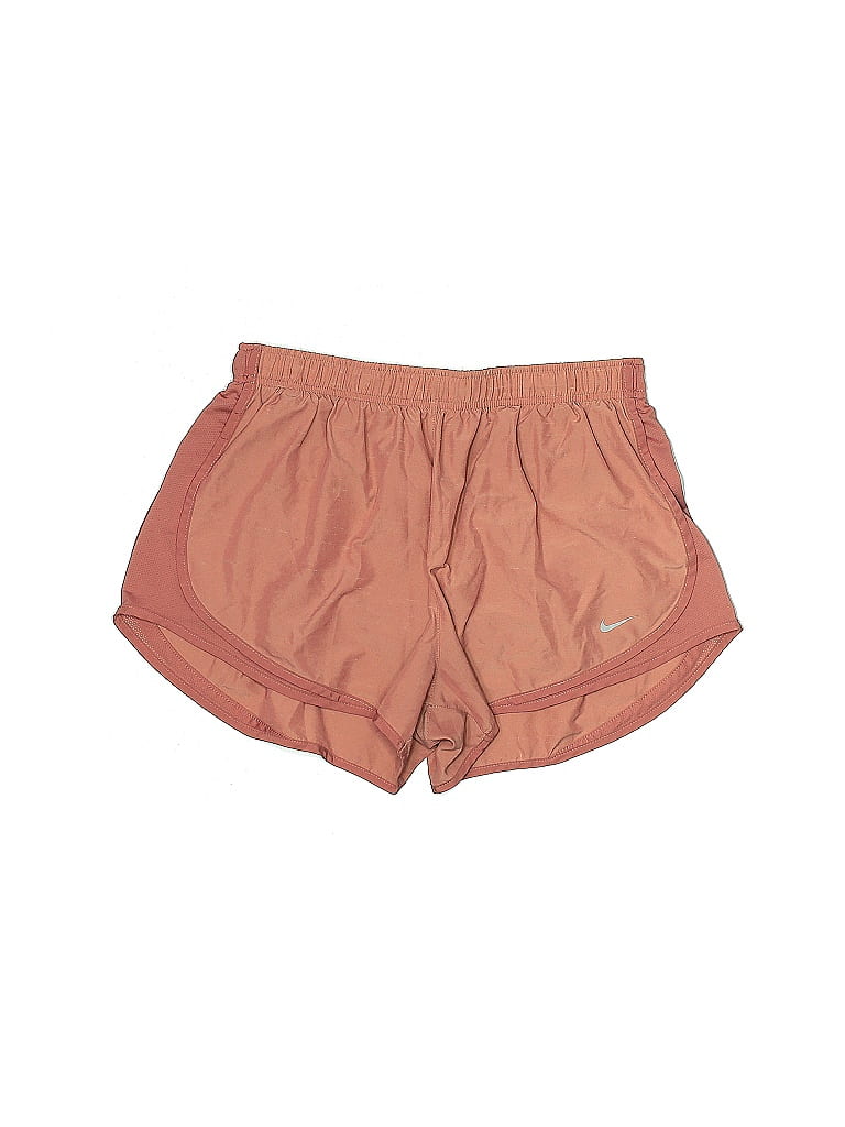 Nike 100% Polyester Color Block Solid Brown Athletic Shorts Size XL ...