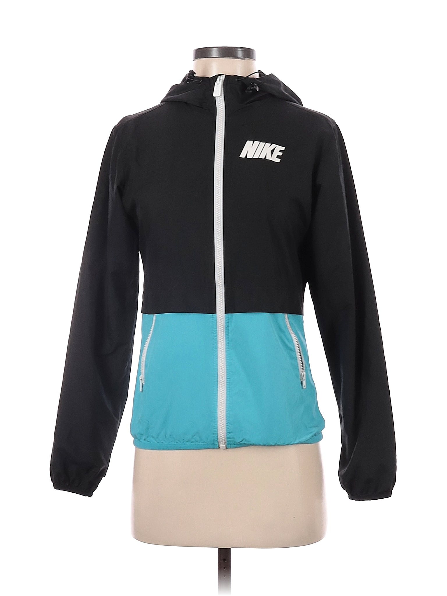Nike 100% Polyester Color Block Teal Track Jacket Size XS - 64% off ...