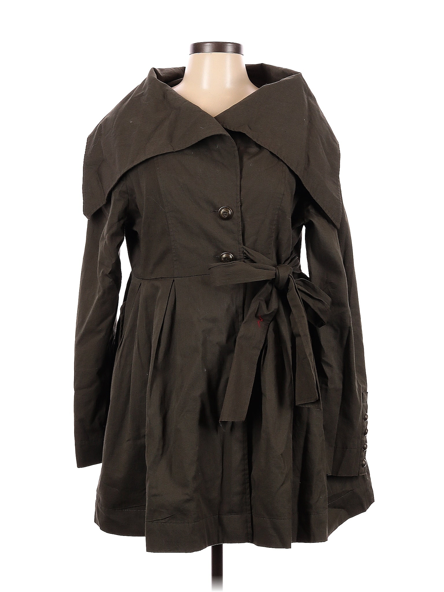 Knitted Dove 100% Cotton Solid Green Coat Size L - 70% off | thredUP