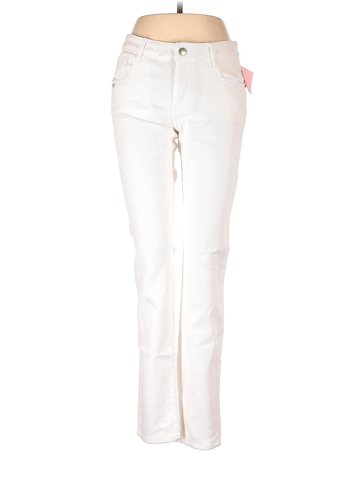 Miss Tina by Tina Knowles Ivory Jeans Size 4 - 40% off | ThredUp