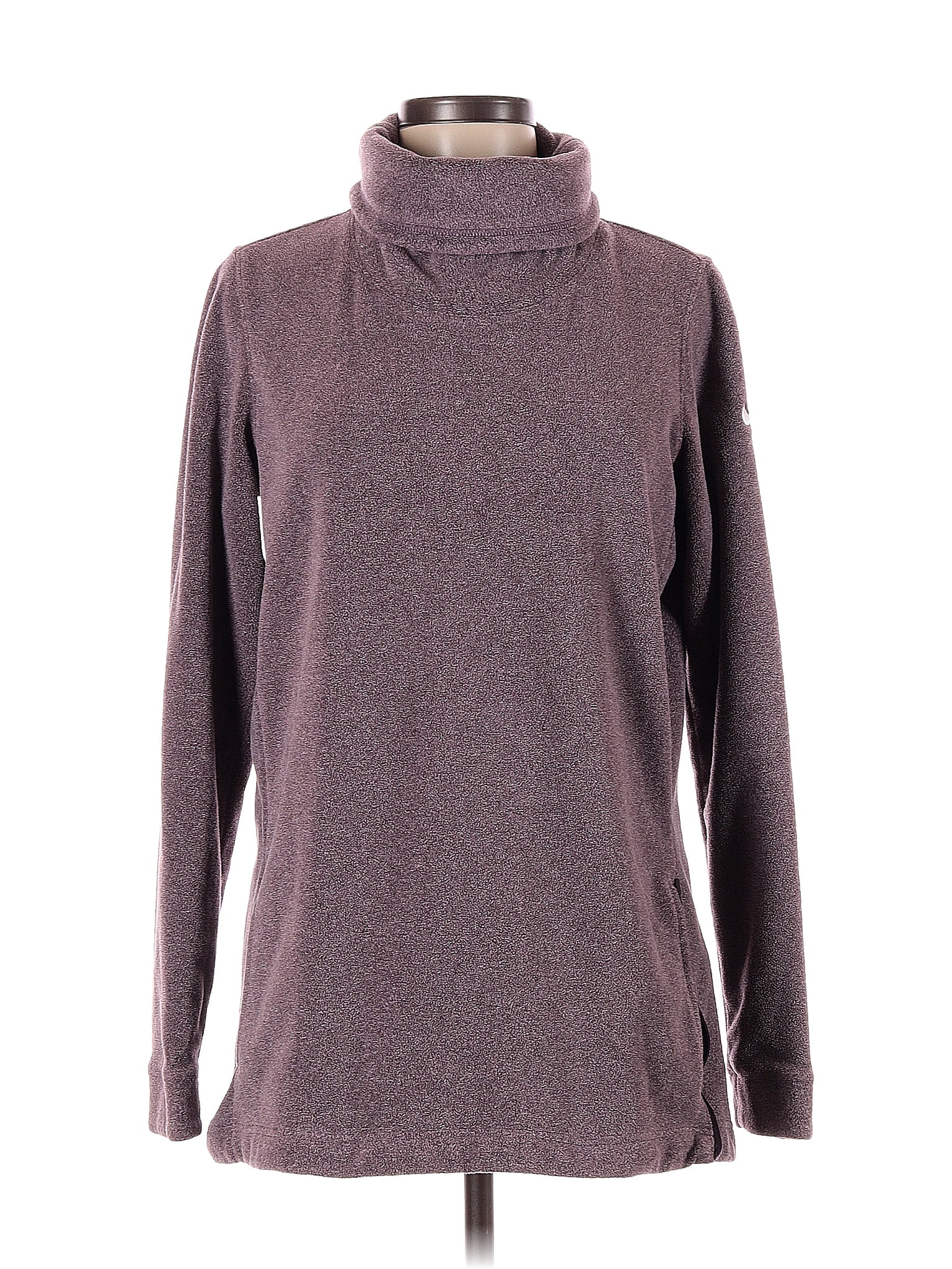 Nike 100% Polyester Color Block Marled Purple Burgundy Turtleneck ...