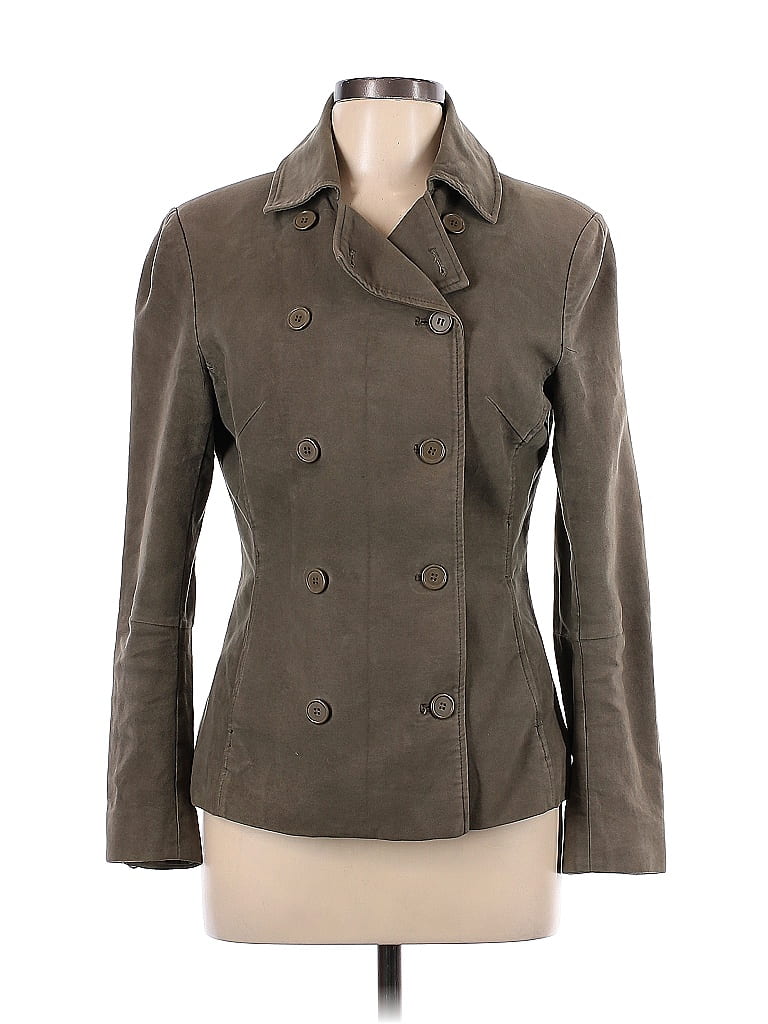 Linea 100% Cotton Solid Brown Jacket Size 12 - 74% off | thredUP
