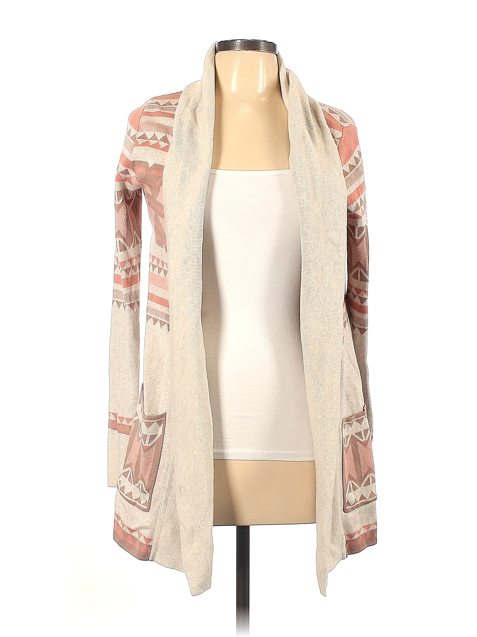 Yes Lola 100% Cotton Color Block Tan Cardigan Size M - 68% off | thredUP