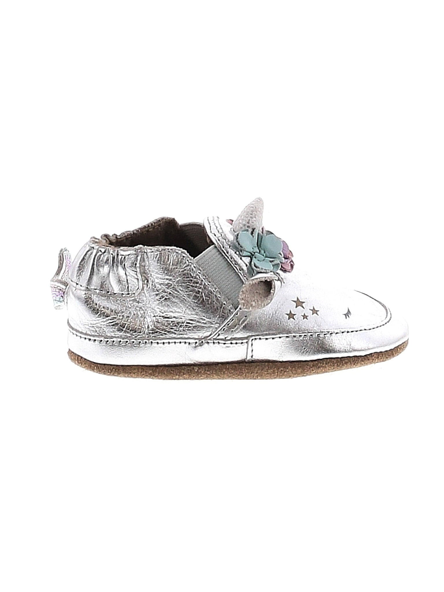 Robeez Metallic Silver Booties Size 6-12 mo - 48% off | thredUP