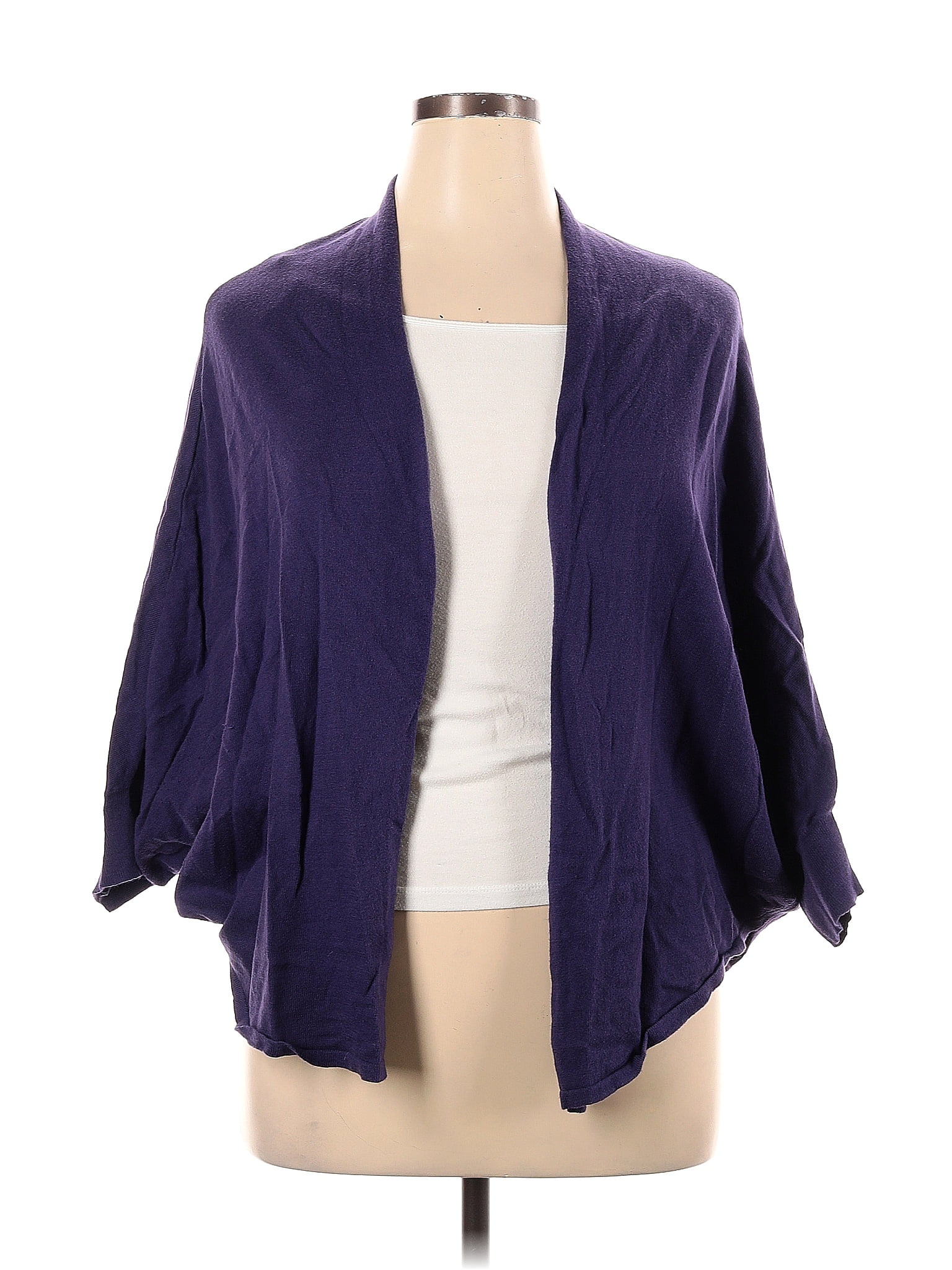 Motto Color Block Solid Purple Cardigan Size XL - 79% off | thredUP