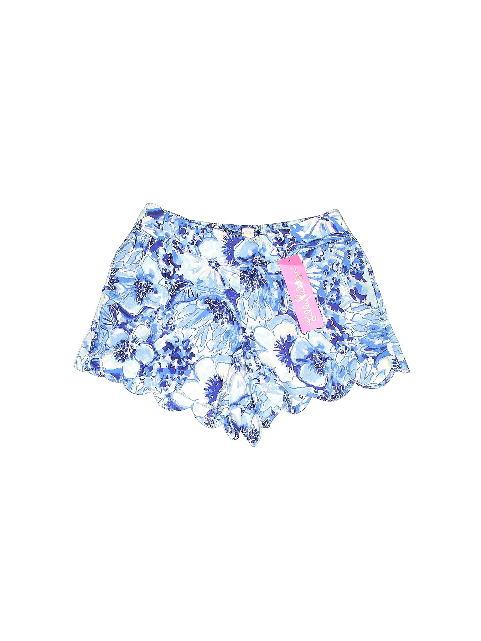 Lilly Pulitzer Floral Multi Color Blue Shorts Size S 65 Off Thredup